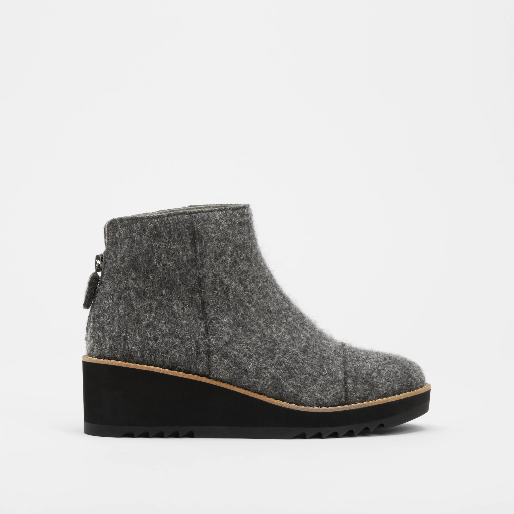 Loyal Wedge Bootie in Felt | EILEEN FISHER