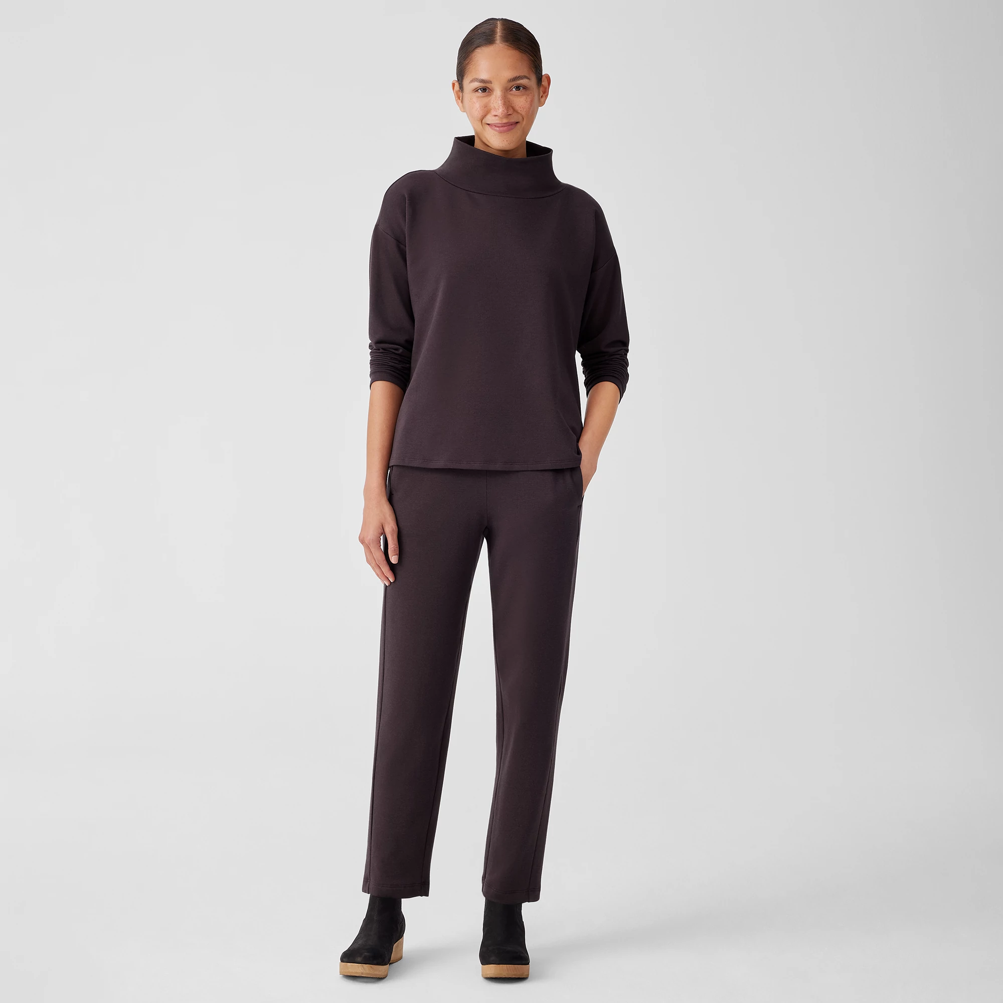 Cozy Brushed Terry Hug Slouchy Pant | EILEEN FISHER