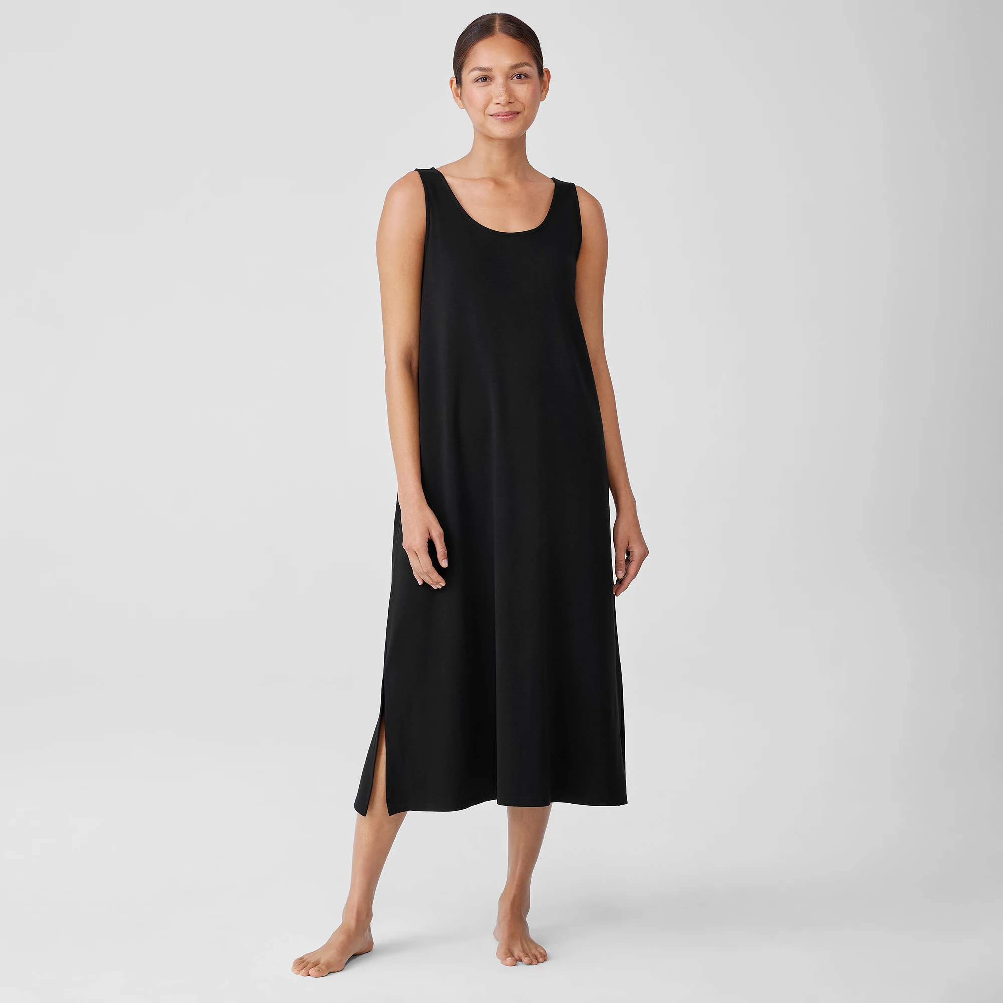 Organic Cotton Interlock Tank Sleep Dress | EILEEN FISHER