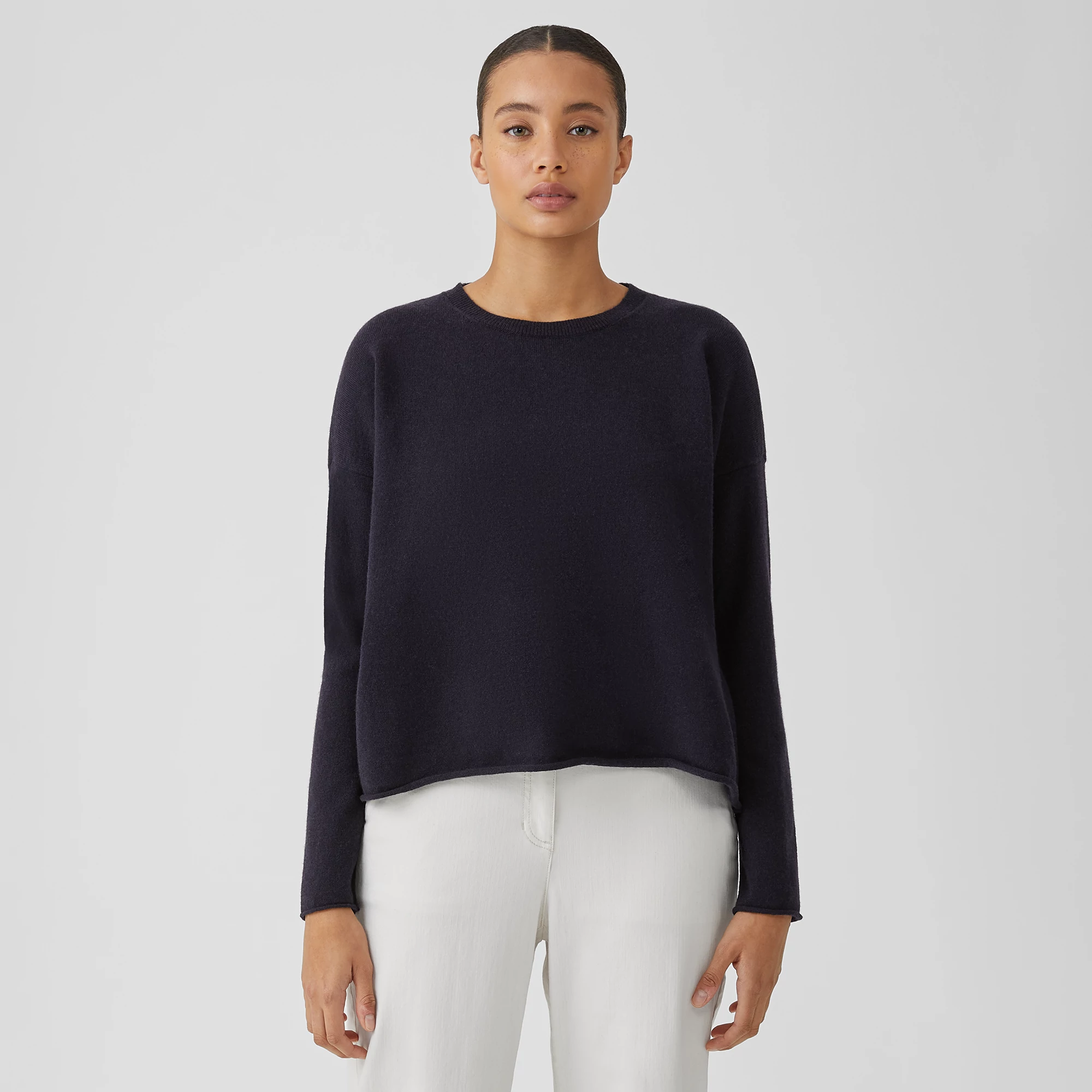Recycled Cashmere Wool Box-Top | EILEEN FISHER