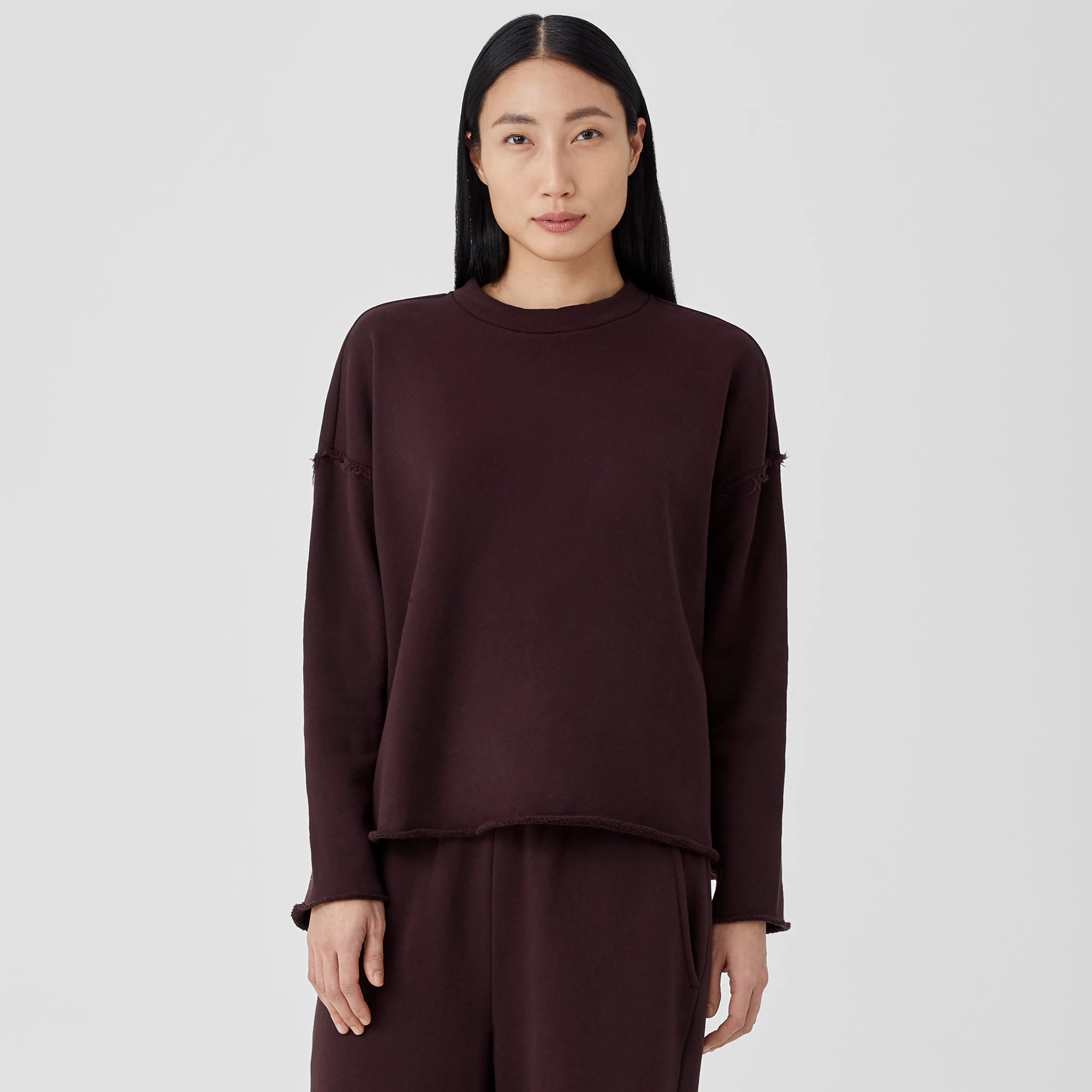 Organic Cotton French Terry Box-Top | EILEEN FISHER