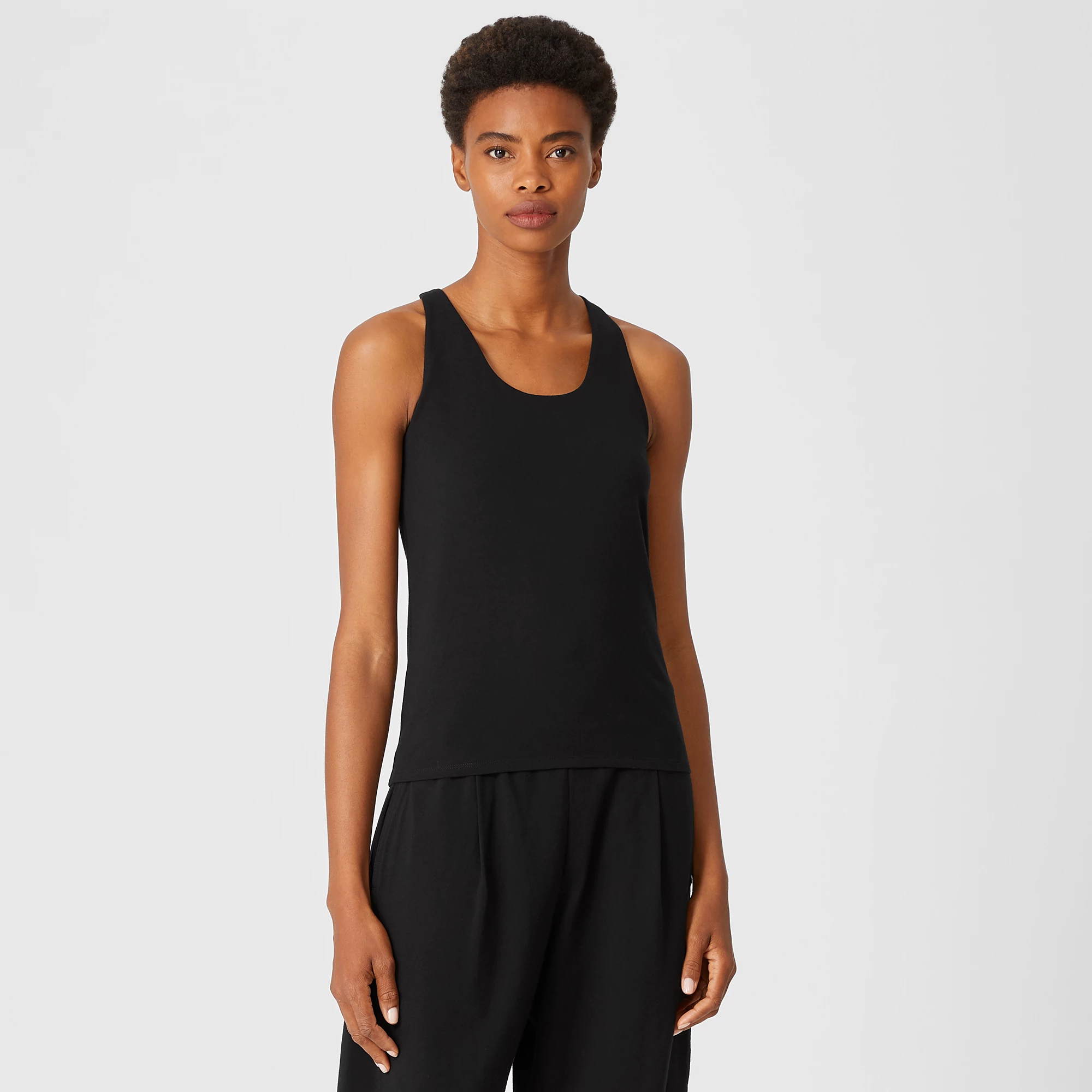 Traceable Organic Cotton Jersey Racer-Back Tank | EILEEN FISHER