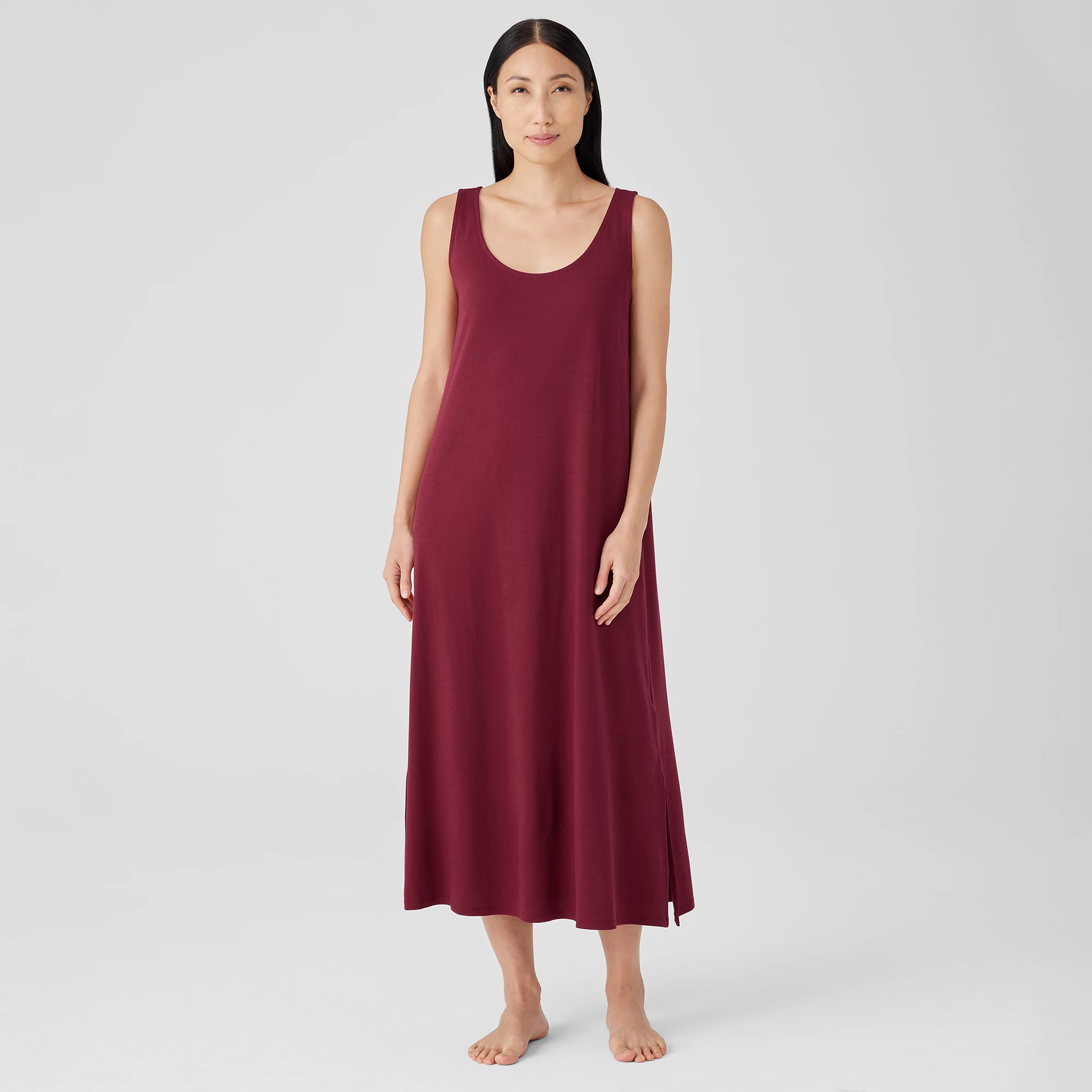 Organic Cotton Interlock Tank Sleep Dress | EILEEN FISHER