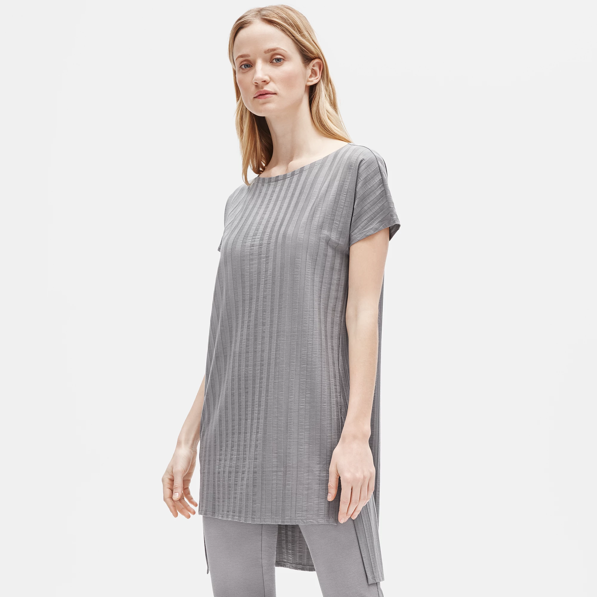 Wide Rib Stretch Tunic | EILEEN FISHER