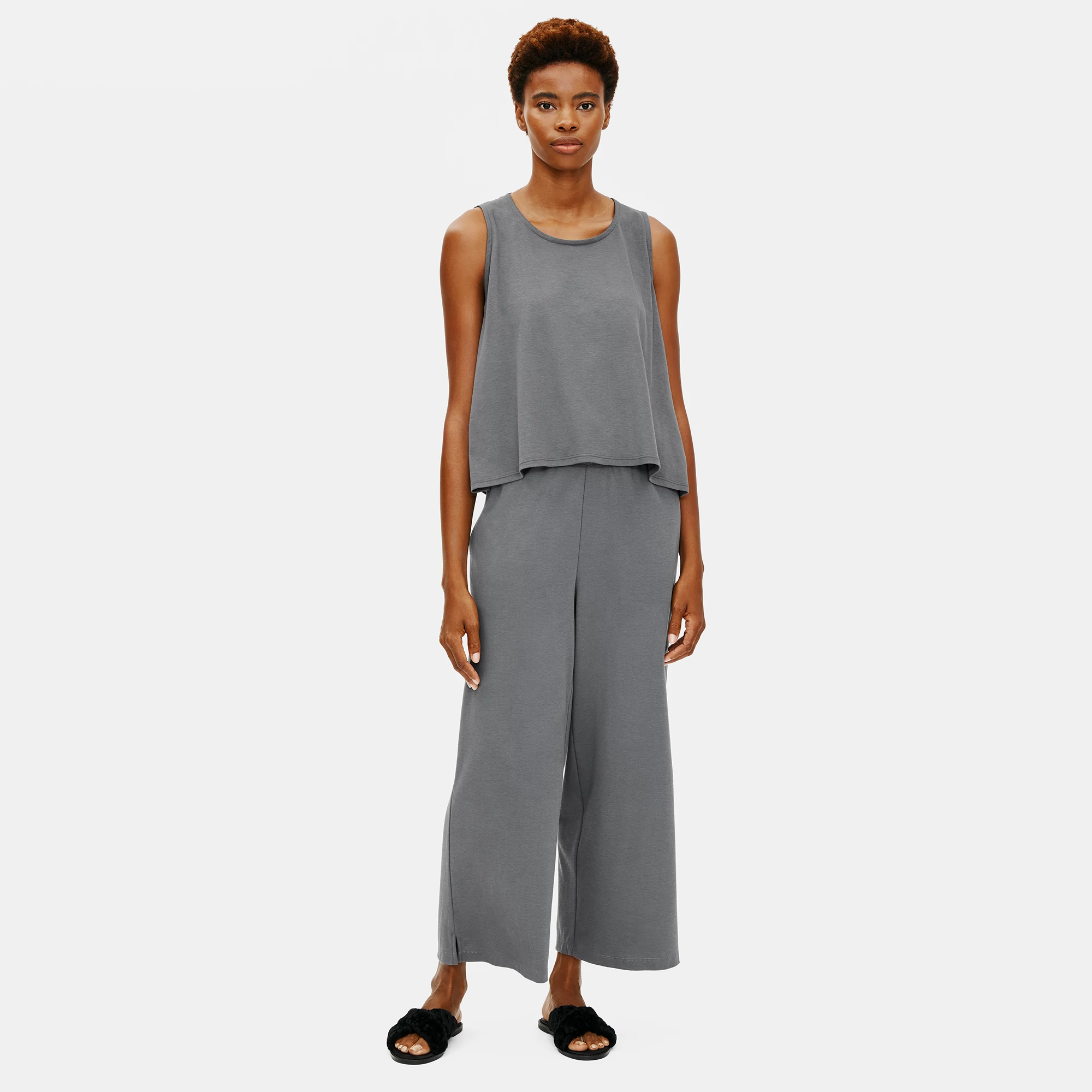Organic Cotton Interlock Wide-Leg Sleep Pant | EILEEN FISHER