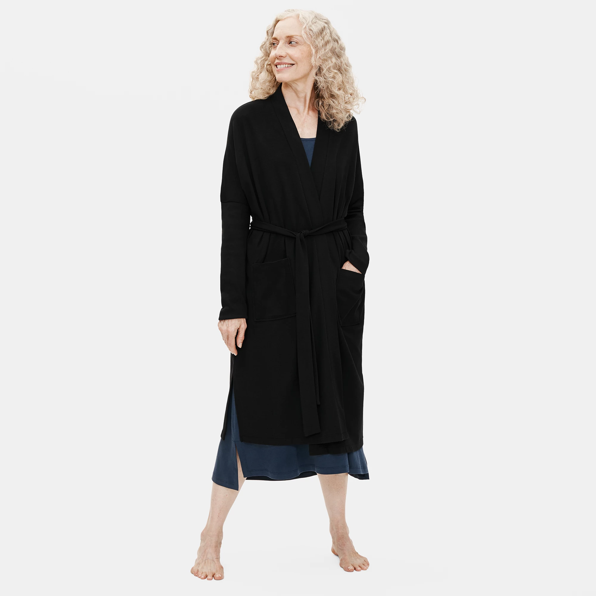 Organic Cotton Interlock Sleep Robe | EILEEN FISHER