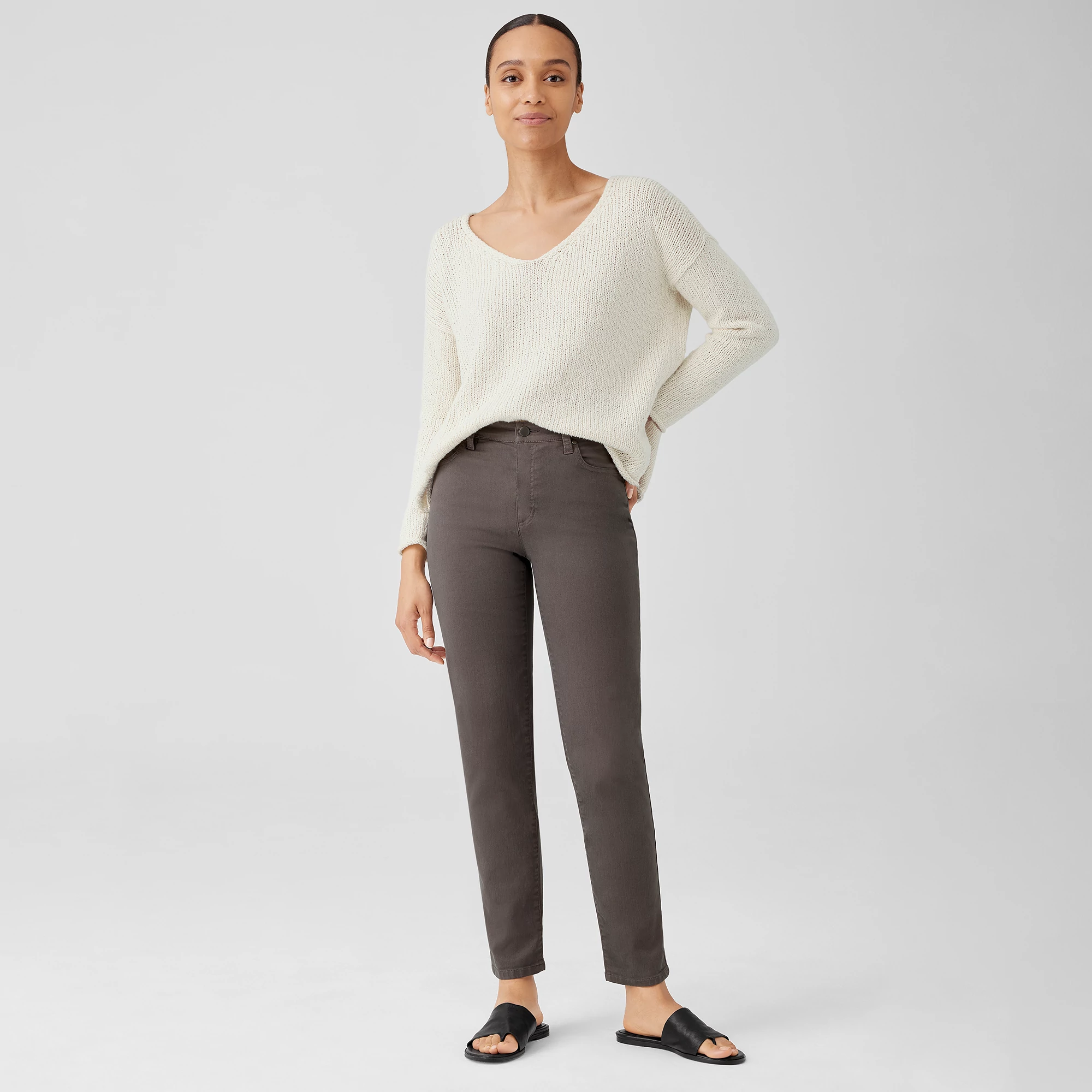 Organic Cotton Denim High-Waisted Jean | EILEEN FISHER