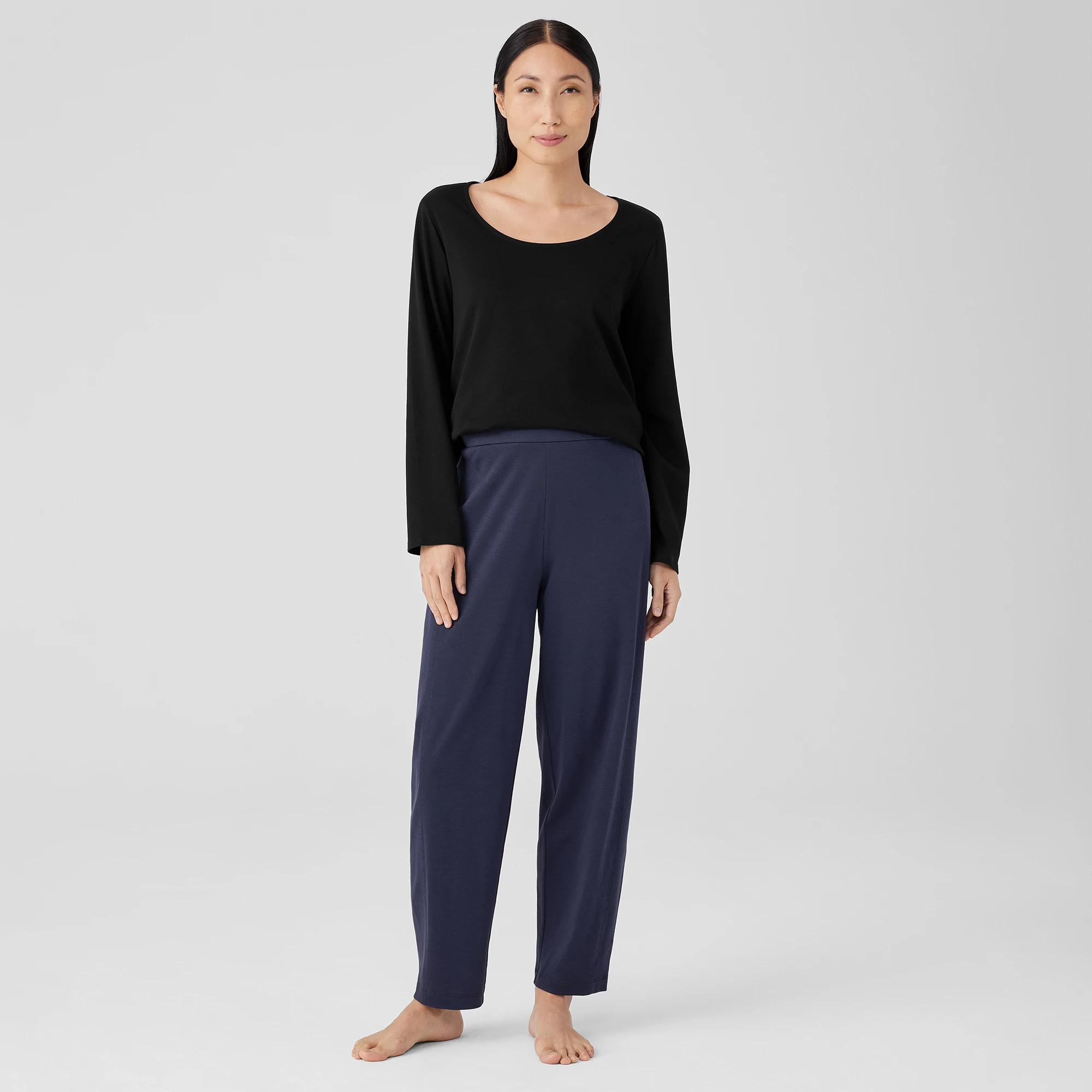 Organic Cotton Interlock Lantern Sleep Pant | EILEEN FISHER