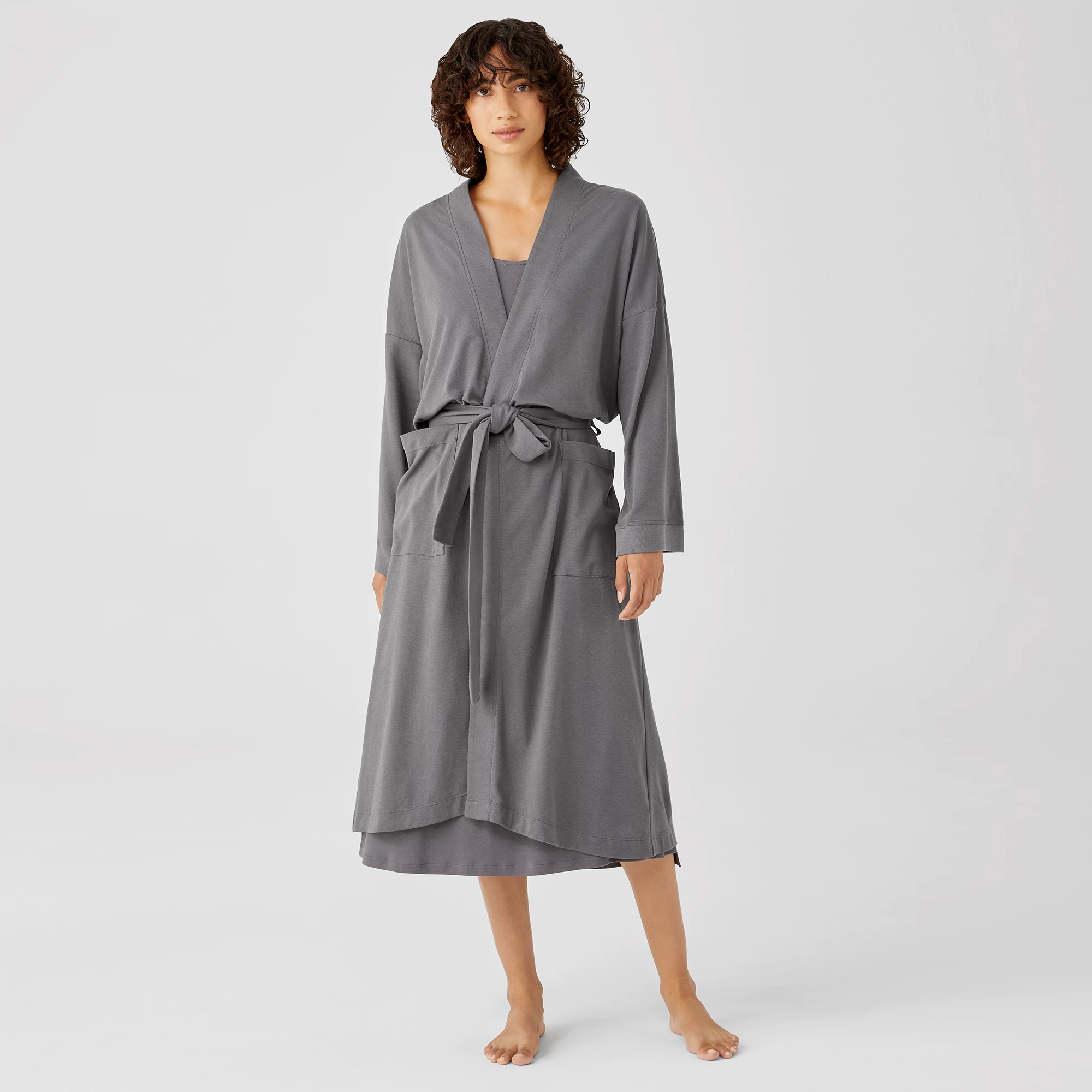 Organic Cotton Interlock Sleep Robe | EILEEN FISHER