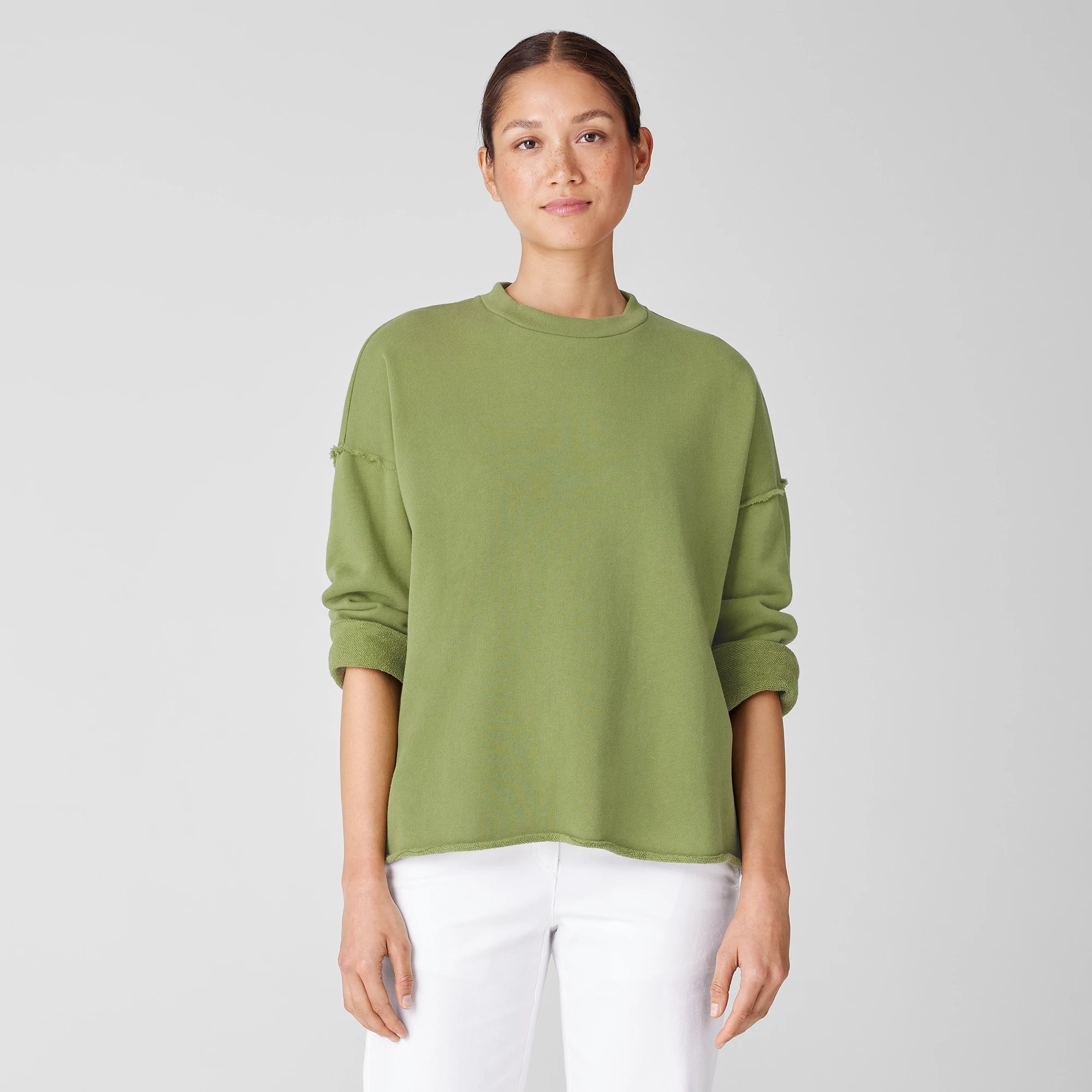 Organic Cotton French Terry Box-Top | EILEEN FISHER