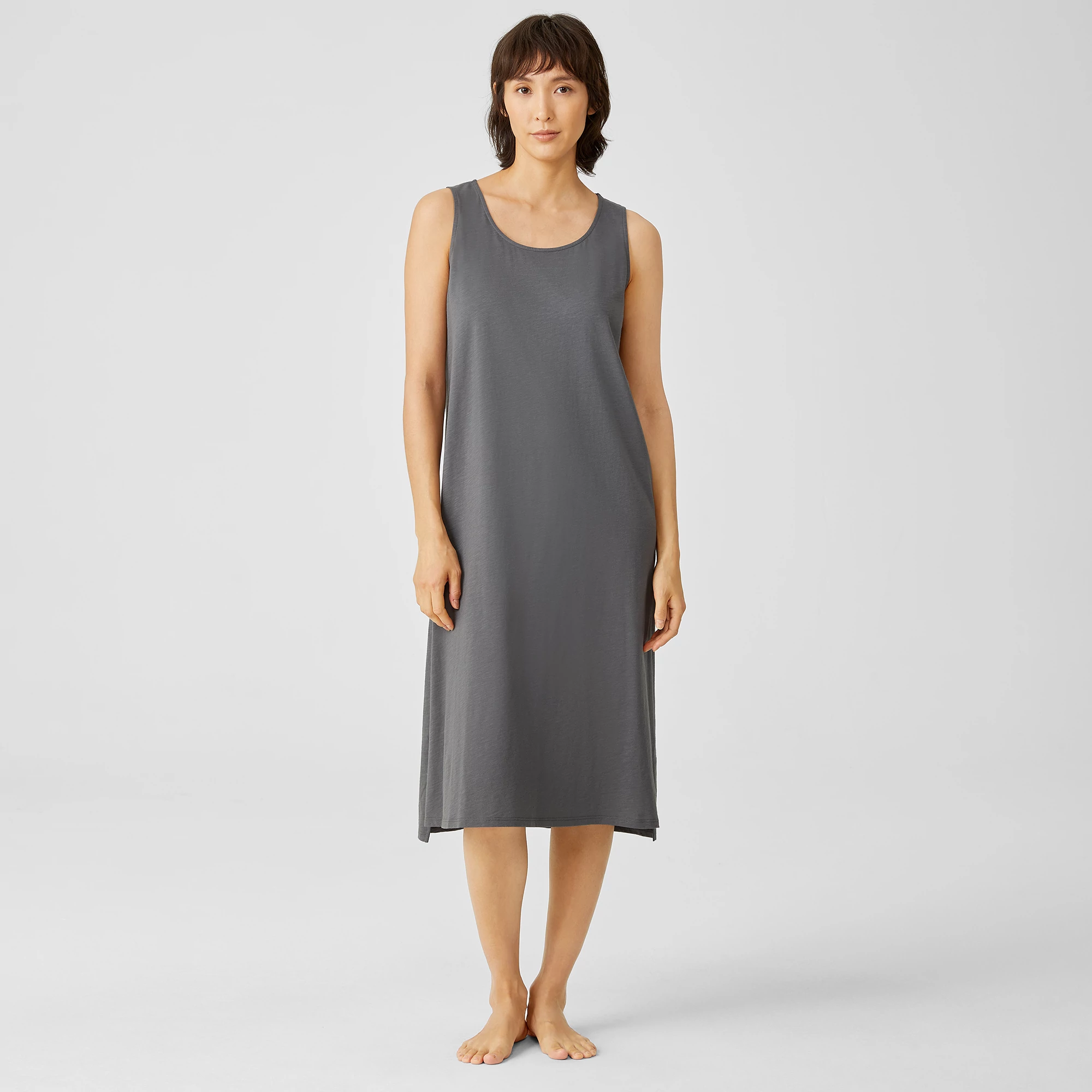 Slubby Organic Cotton Tank Sleep Dress | EILEEN FISHER