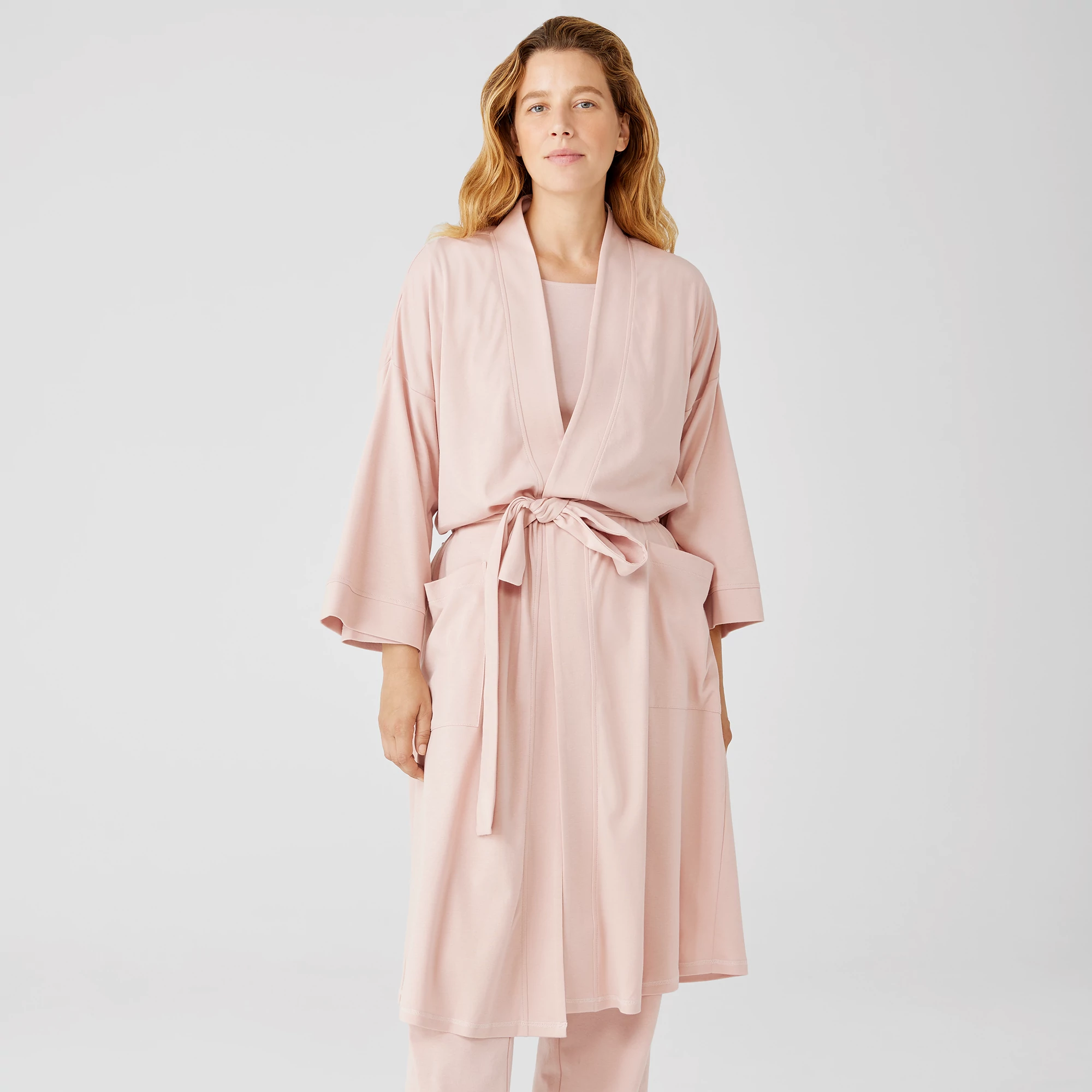 Organic Cotton Interlock Sleep Robe | EILEEN FISHER