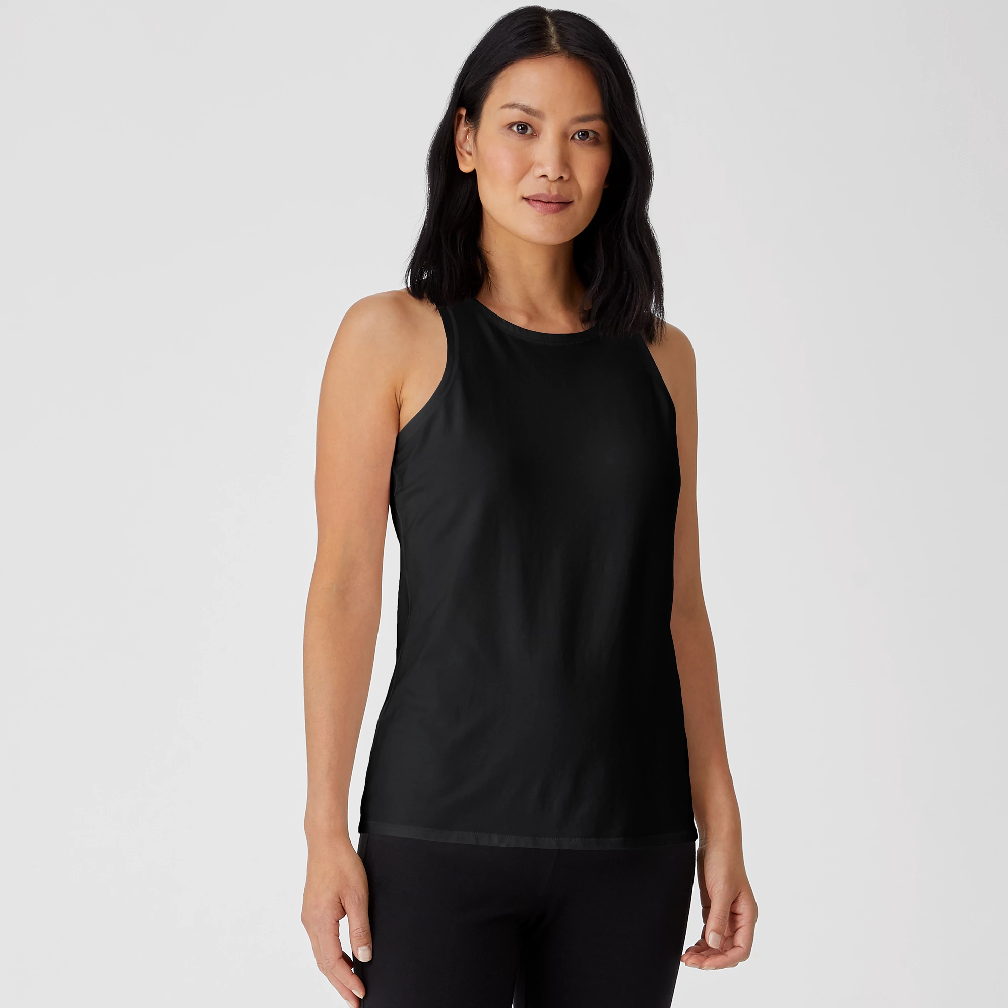 Traceable Cotton Jersey Round Neck Tank | EILEEN FISHER