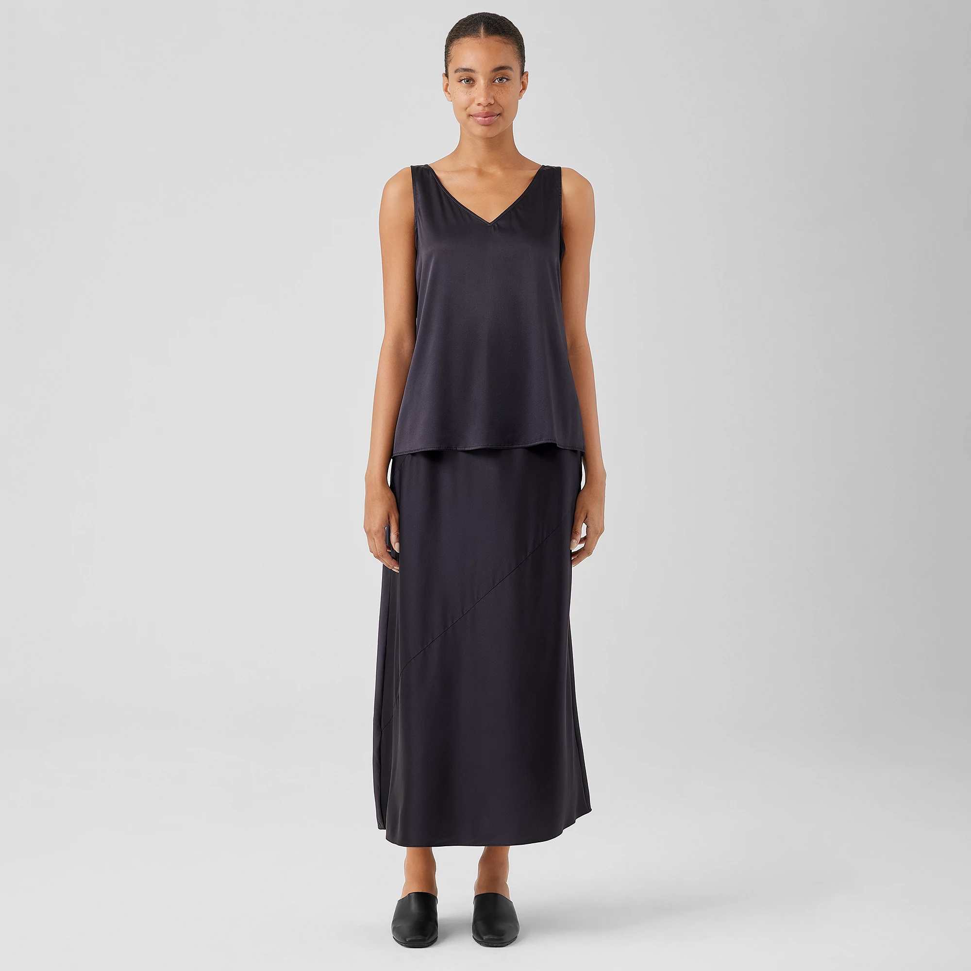 Stretch Silk Charmeuse Bias Skirt | EILEEN FISHER Stretch Silk Charmeuse Bias Skirt | EILEEN FISHER