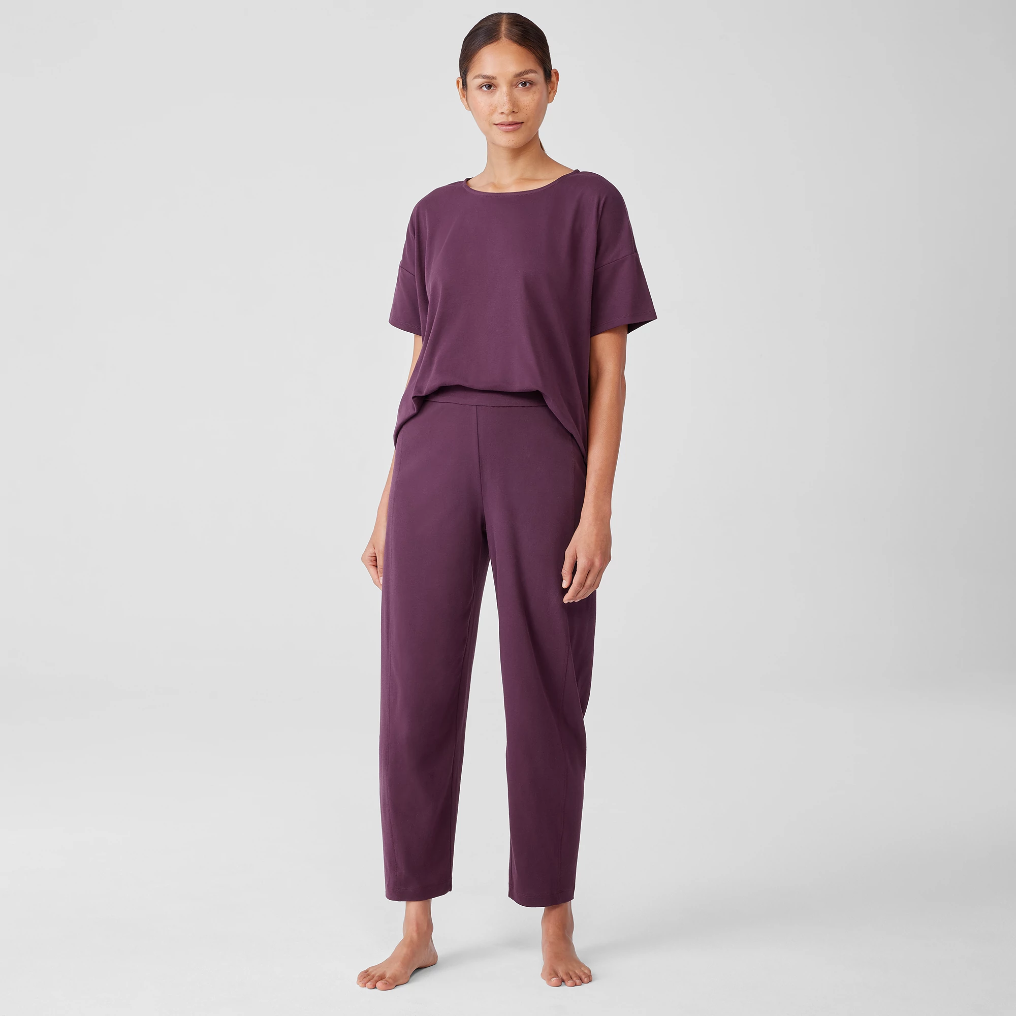 Organic Cotton Interlock Lantern Sleep Pant | EILEEN FISHER
