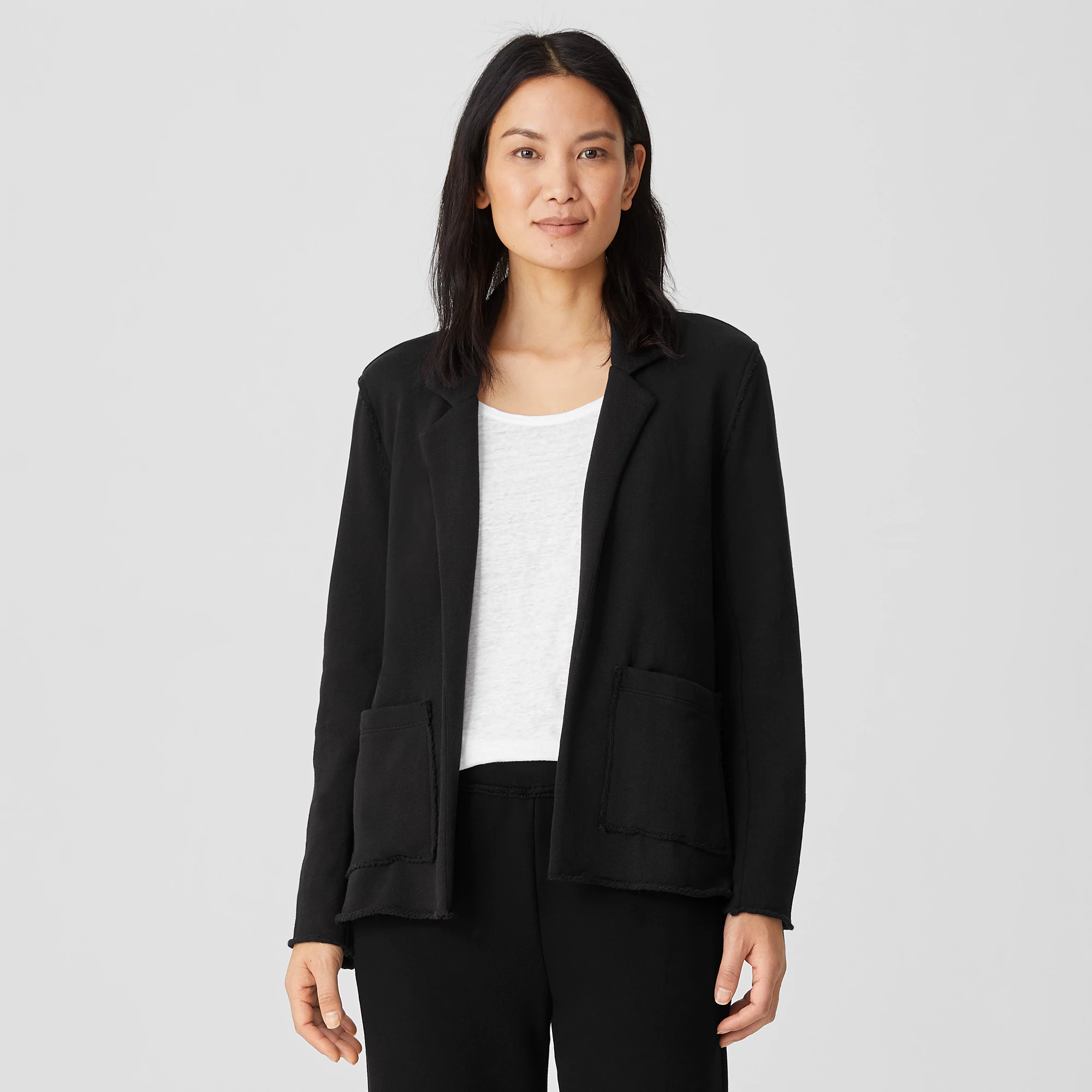 Lightweight Organic Cotton Terry Blazer | EILEEN FISHER