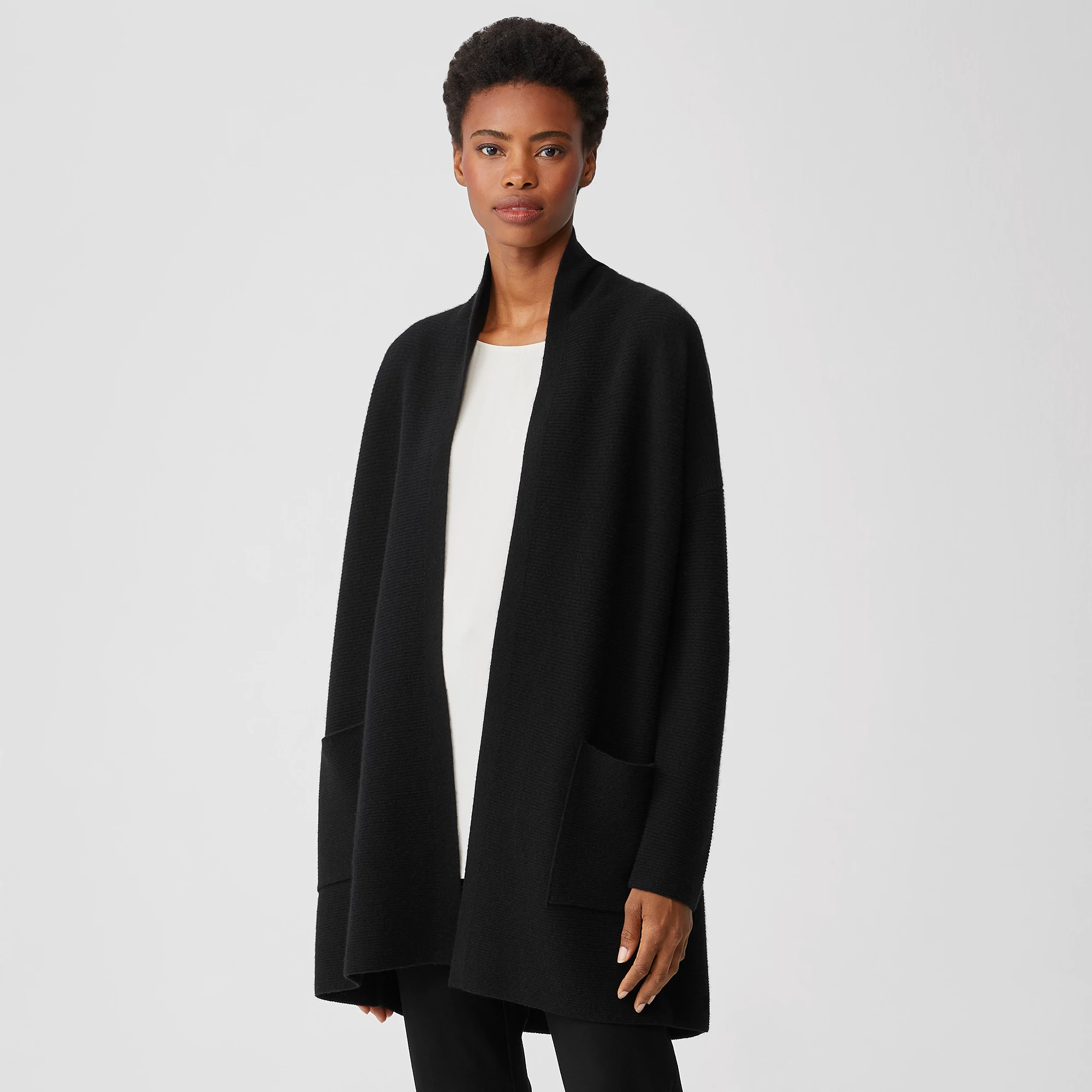 Italian Cashmere Links Cardigan | EILEEN FISHER