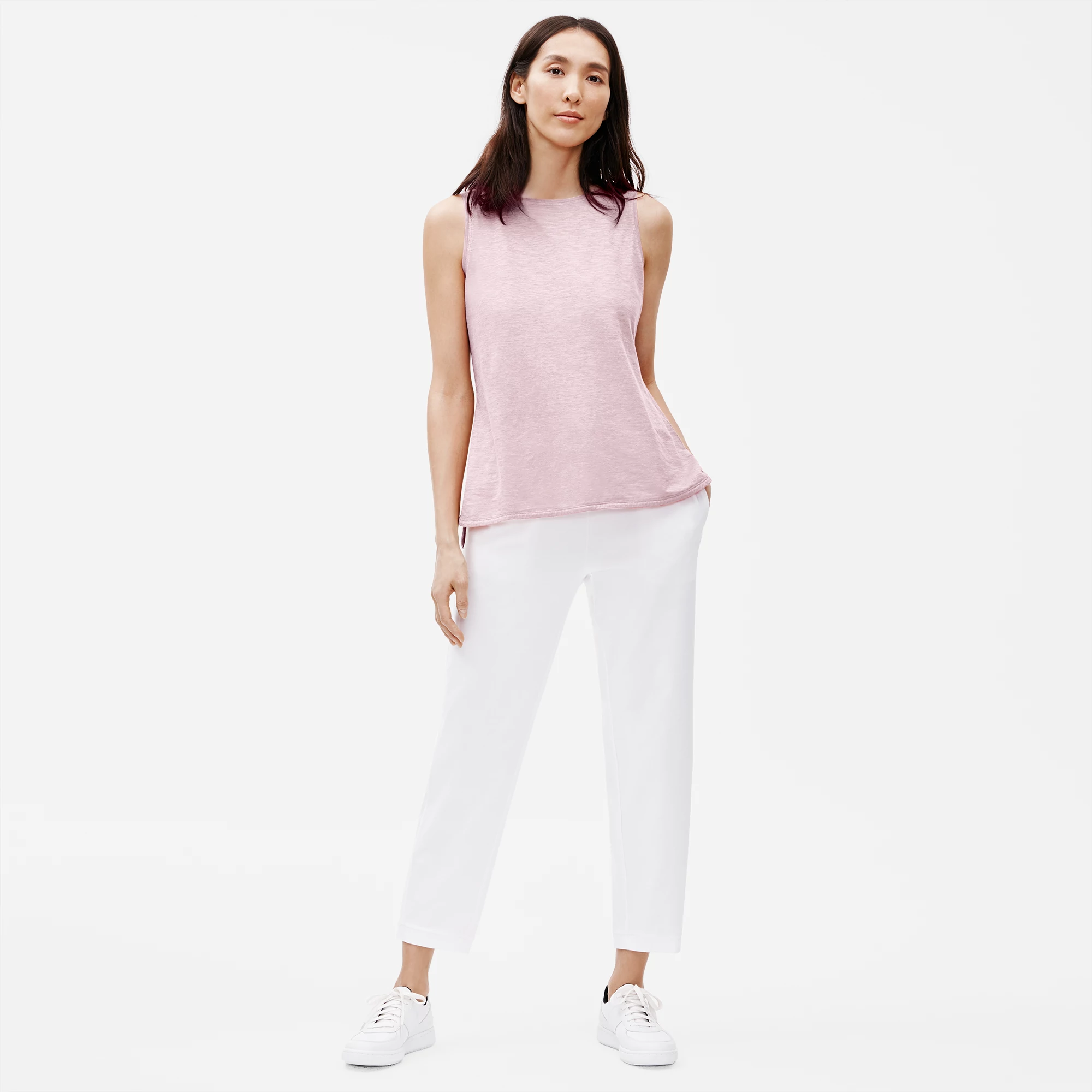 Hemp Organic Cotton Twist Scoop Neck Shell | EILEEN FISHER
