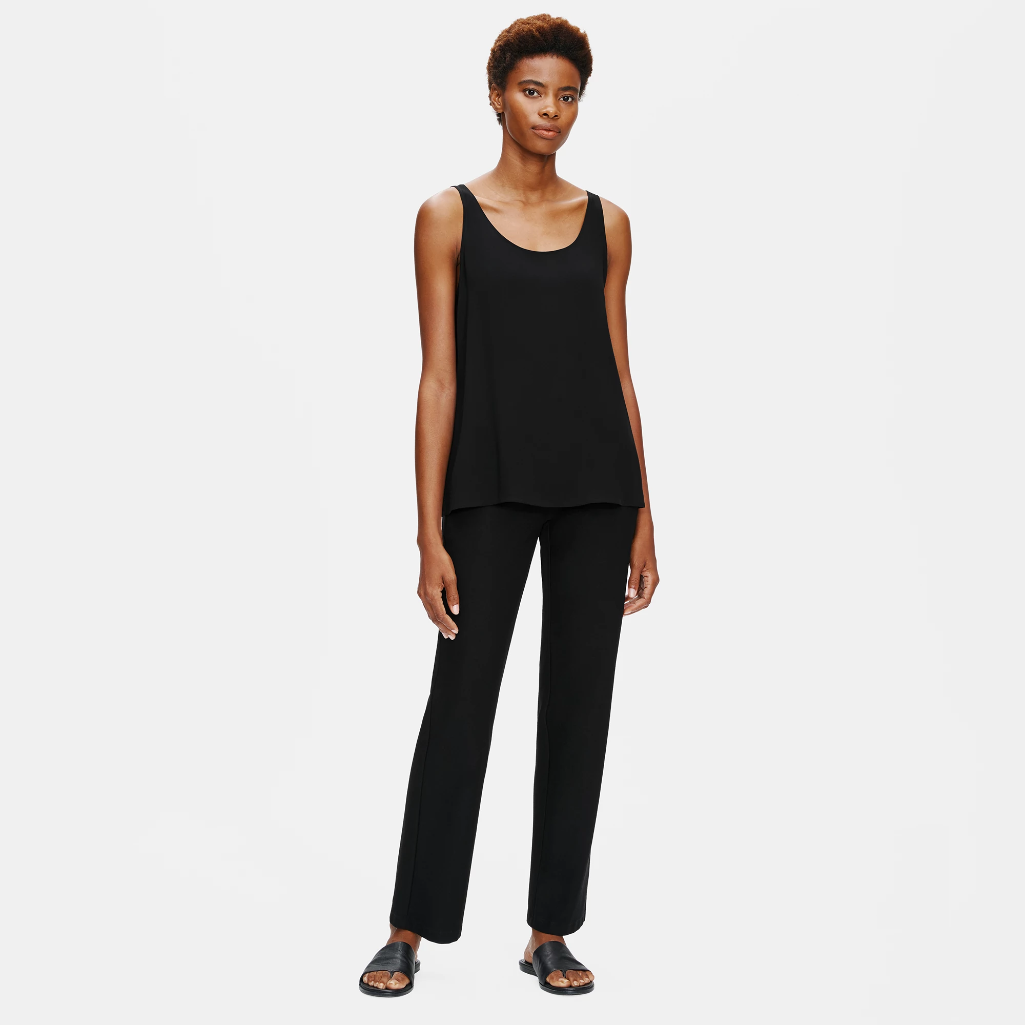 System Stretch Crepe Straight Pant | EILEEN FISHER
