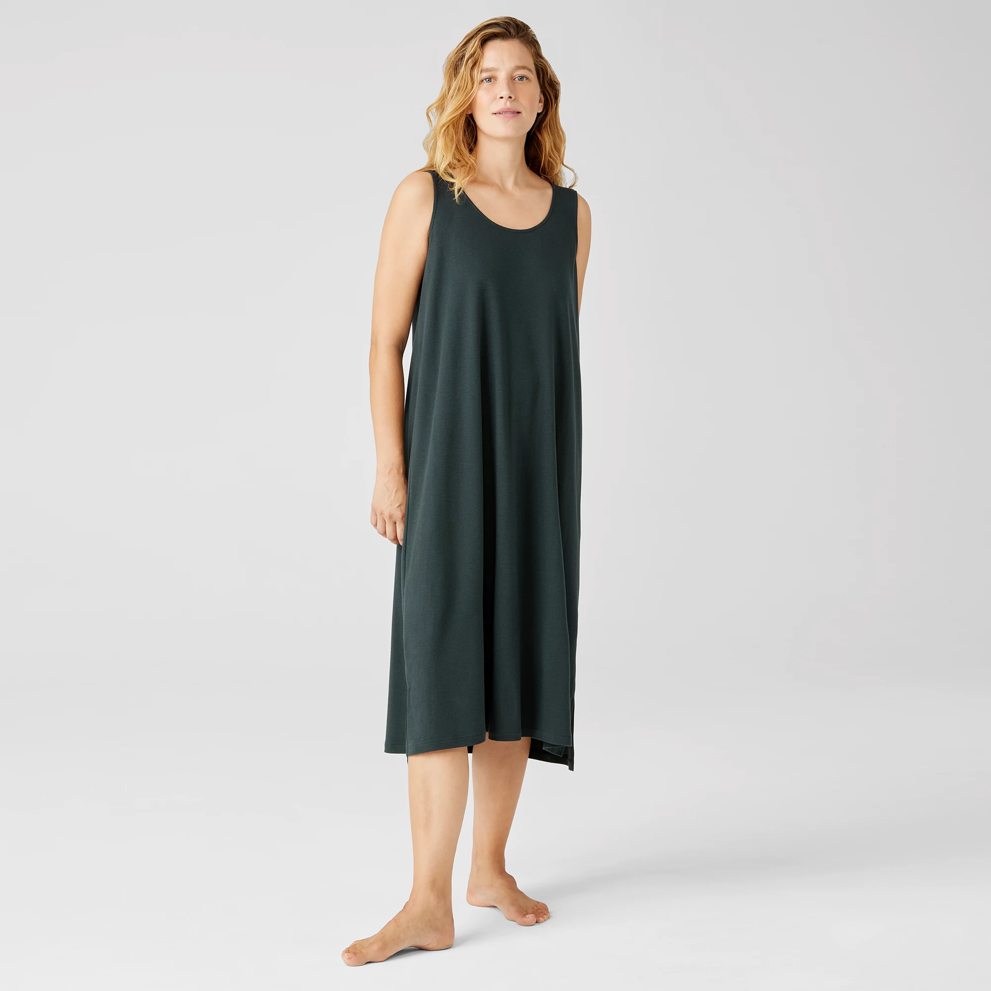 Organic Cotton Interlock Tank Sleep Dress | EILEEN FISHER
