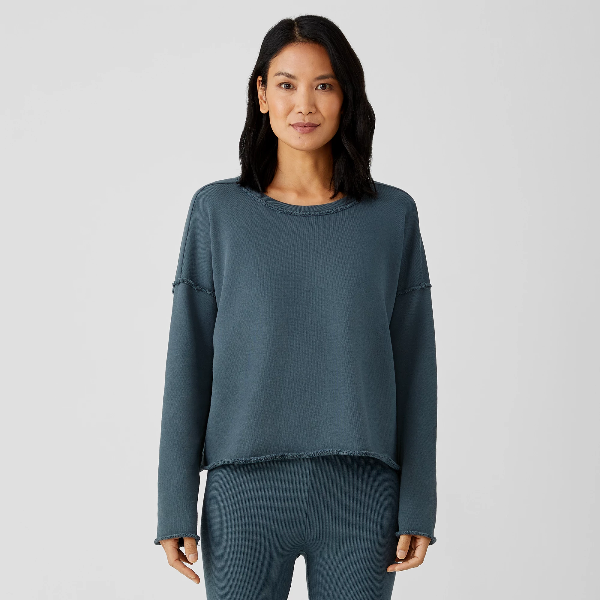 Organic Cotton French Terry Box-Top | EILEEN FISHER