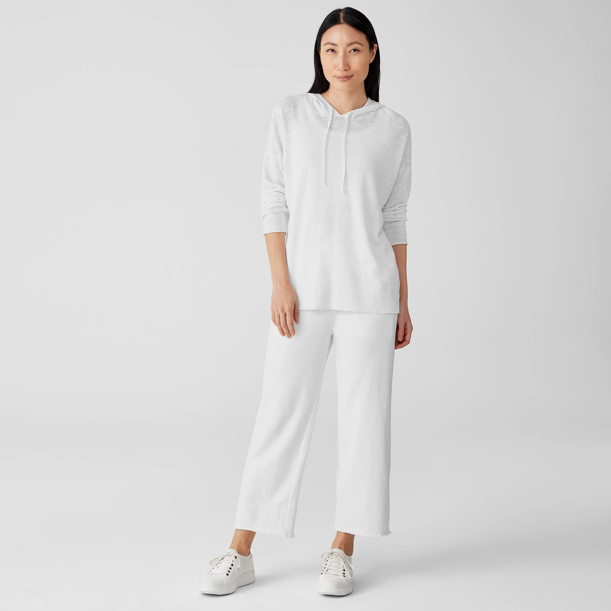Lightweight Organic Cotton Terry Straight Pant | EILEEN FISHER