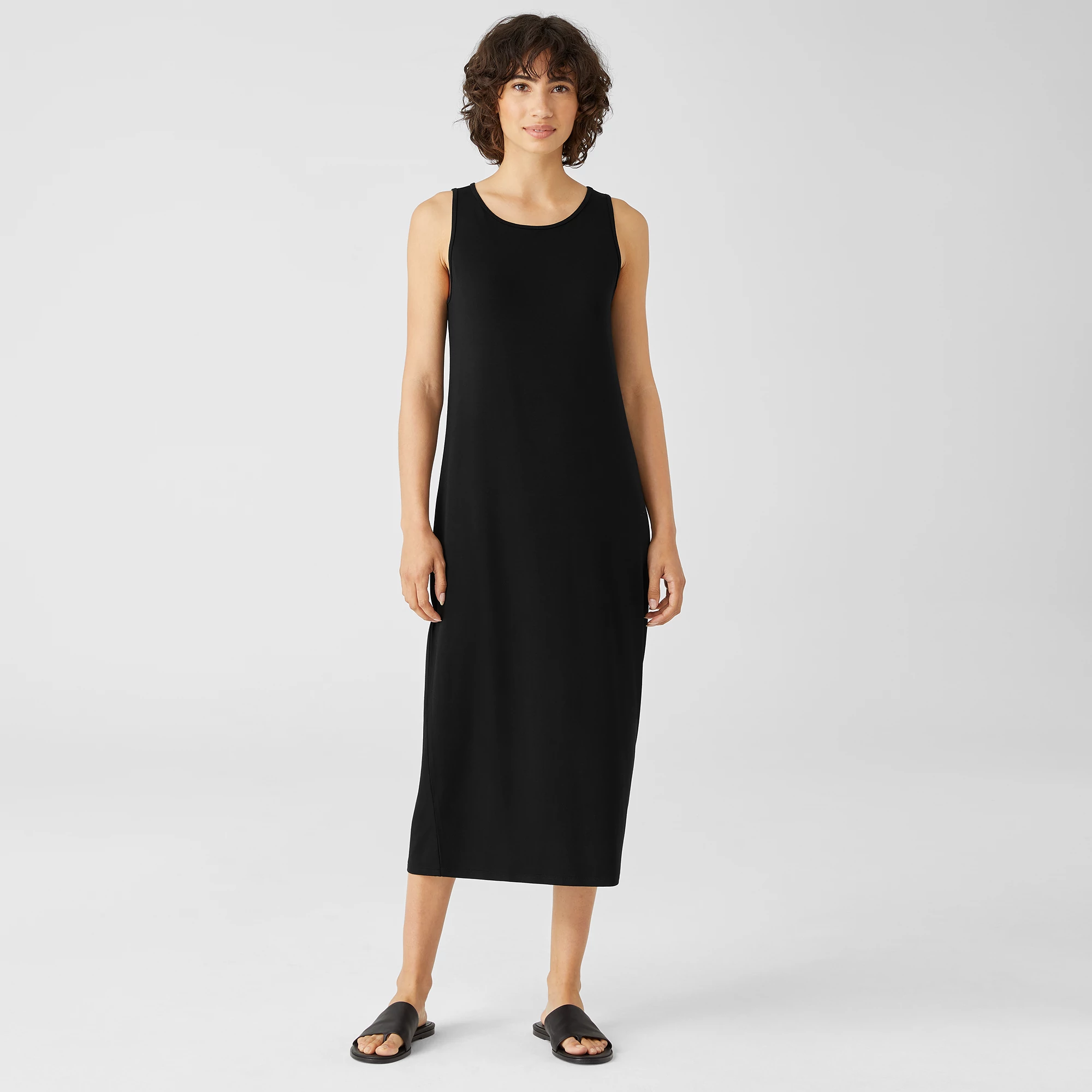Stretch Jersey Knit Tank Dress | EILEEN FISHER