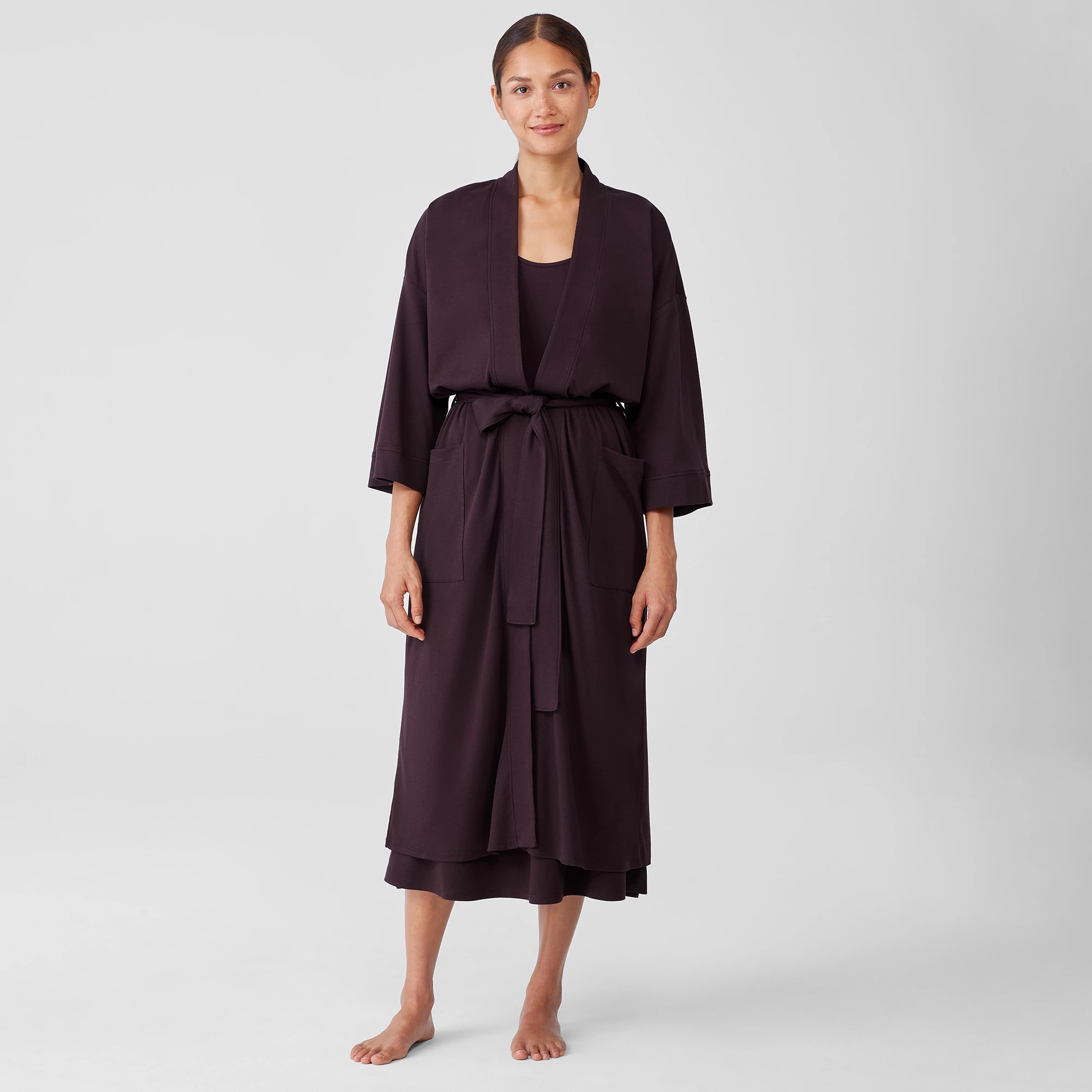 Organic Cotton Interlock Sleep Robe | EILEEN FISHER