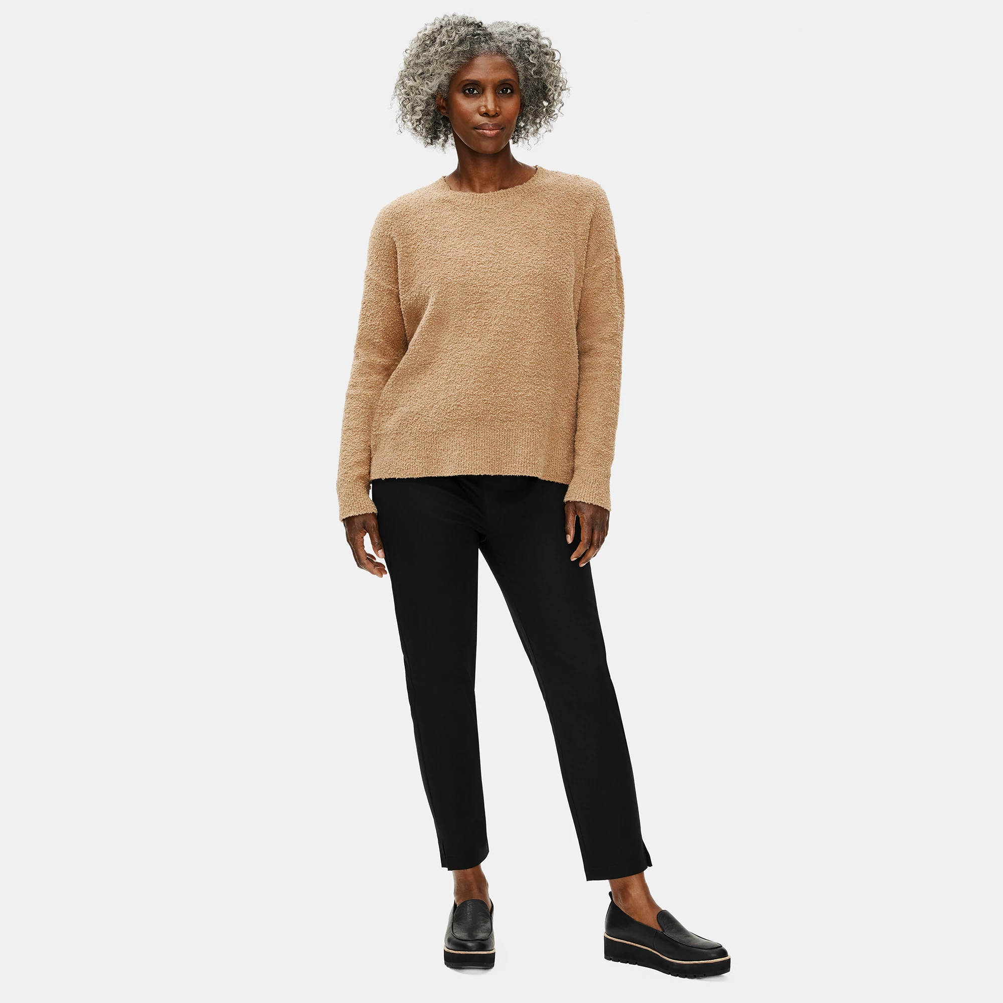 Organic Cotton Twill Slim Ankle Pant | EILEEN FISHER