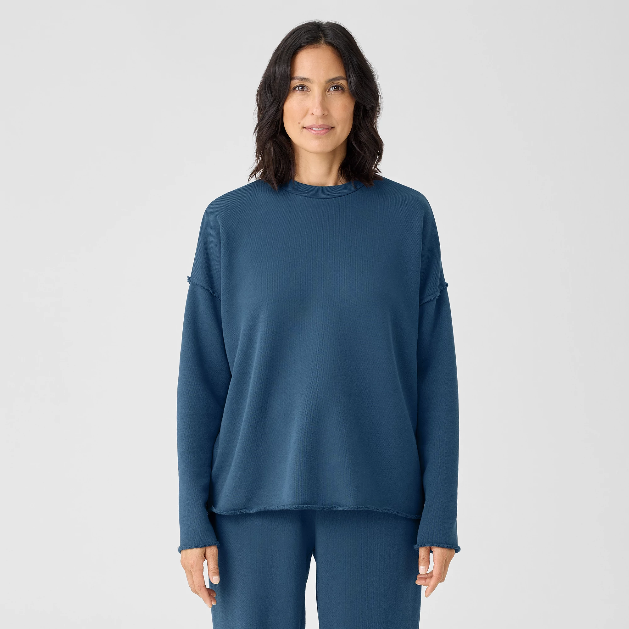 Organic Cotton French Terry Box-Top | EILEEN FISHER