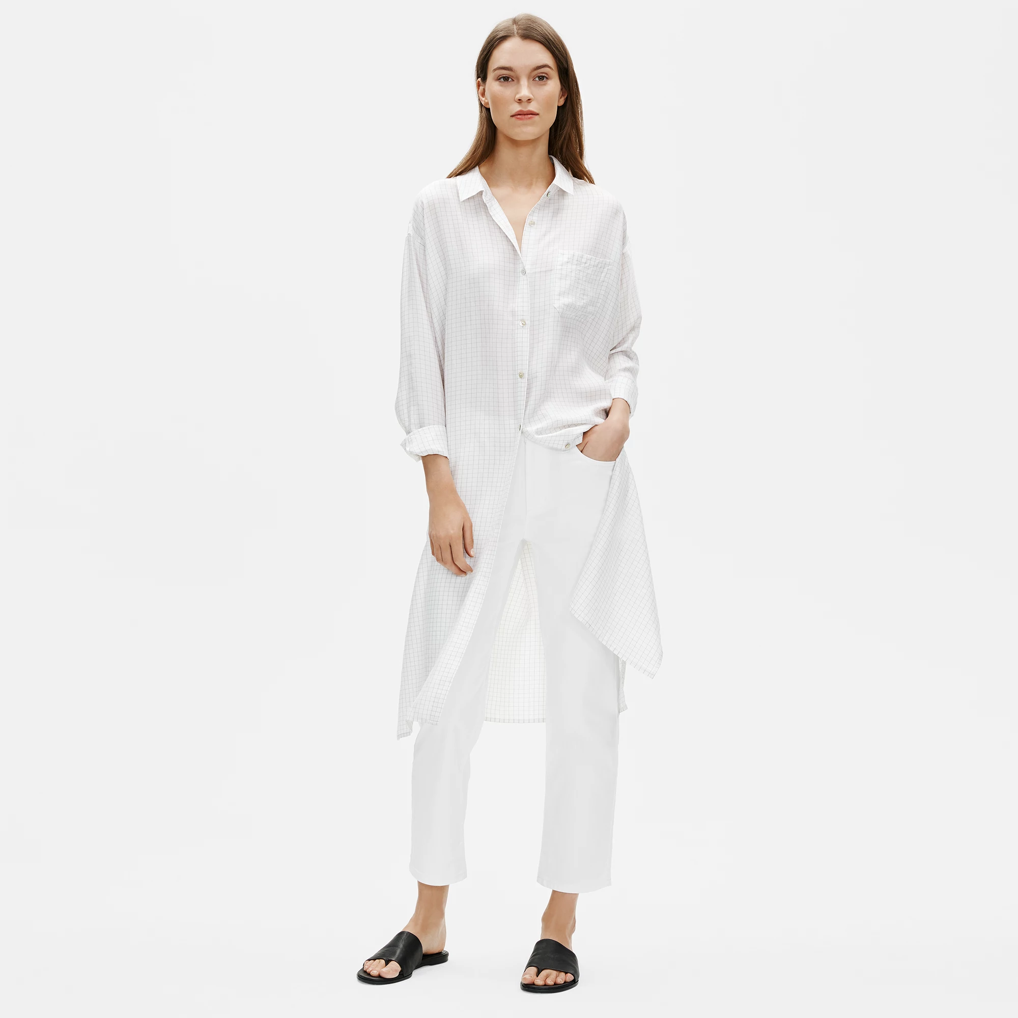 Organic Cotton Straight Ankle Jean | EILEEN FISHER