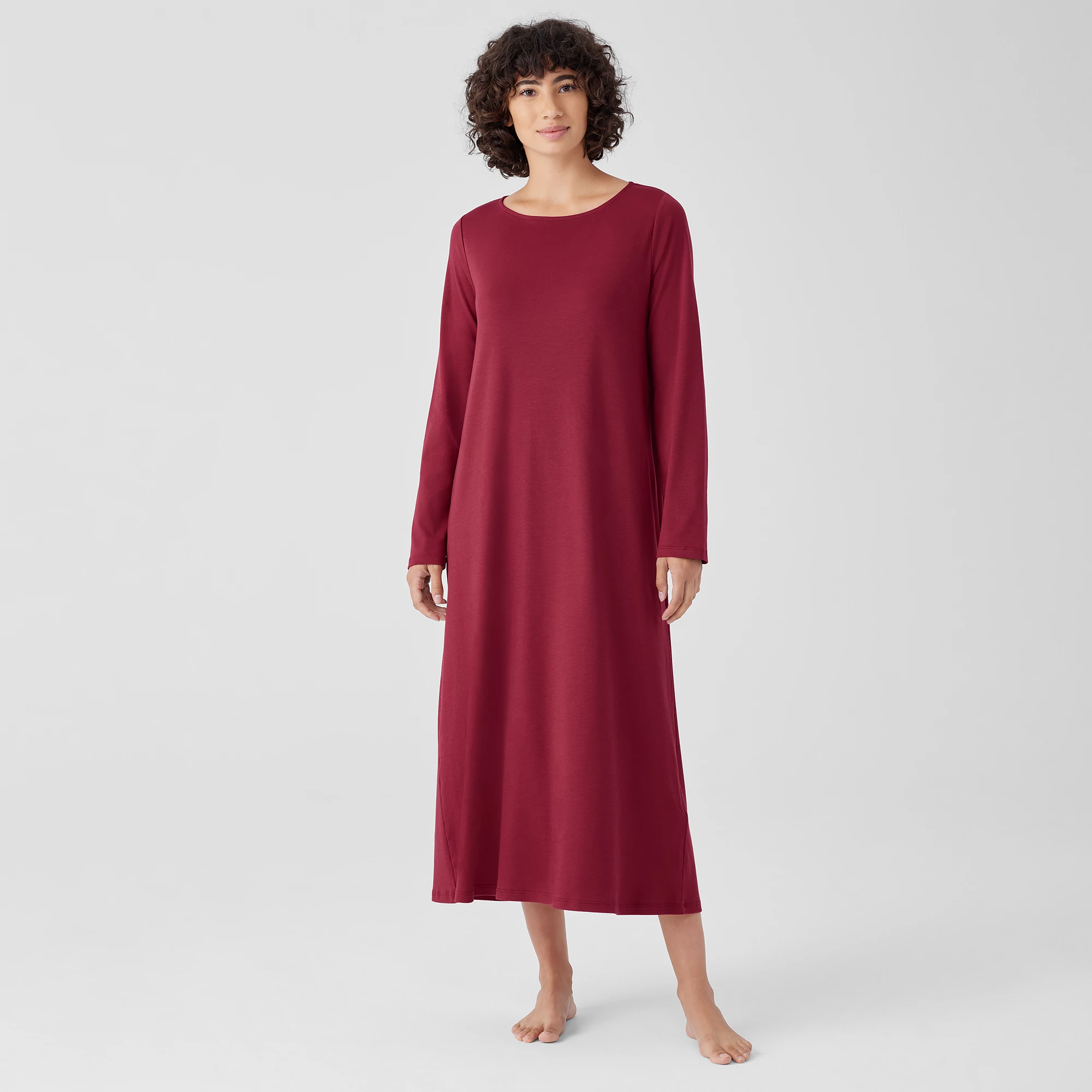 Organic Cotton Interlock Sleep Dress | EILEEN FISHER