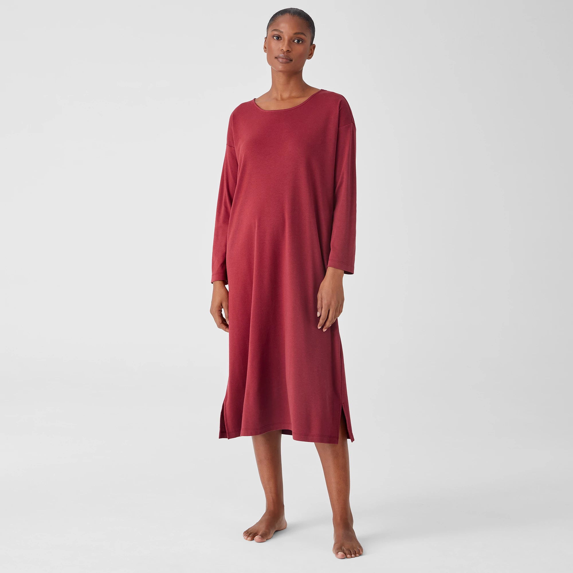 Cozy Organic Cotton Interlock Dress | EILEEN FISHER