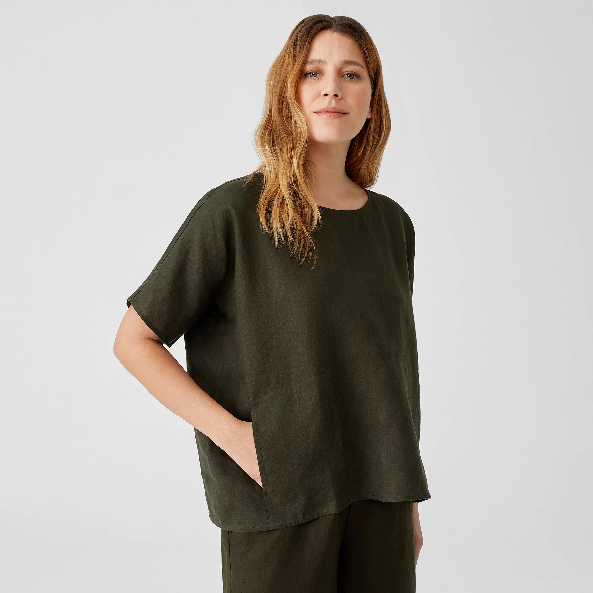 Organic Handkerchief Linen Top | EILEEN FISHER