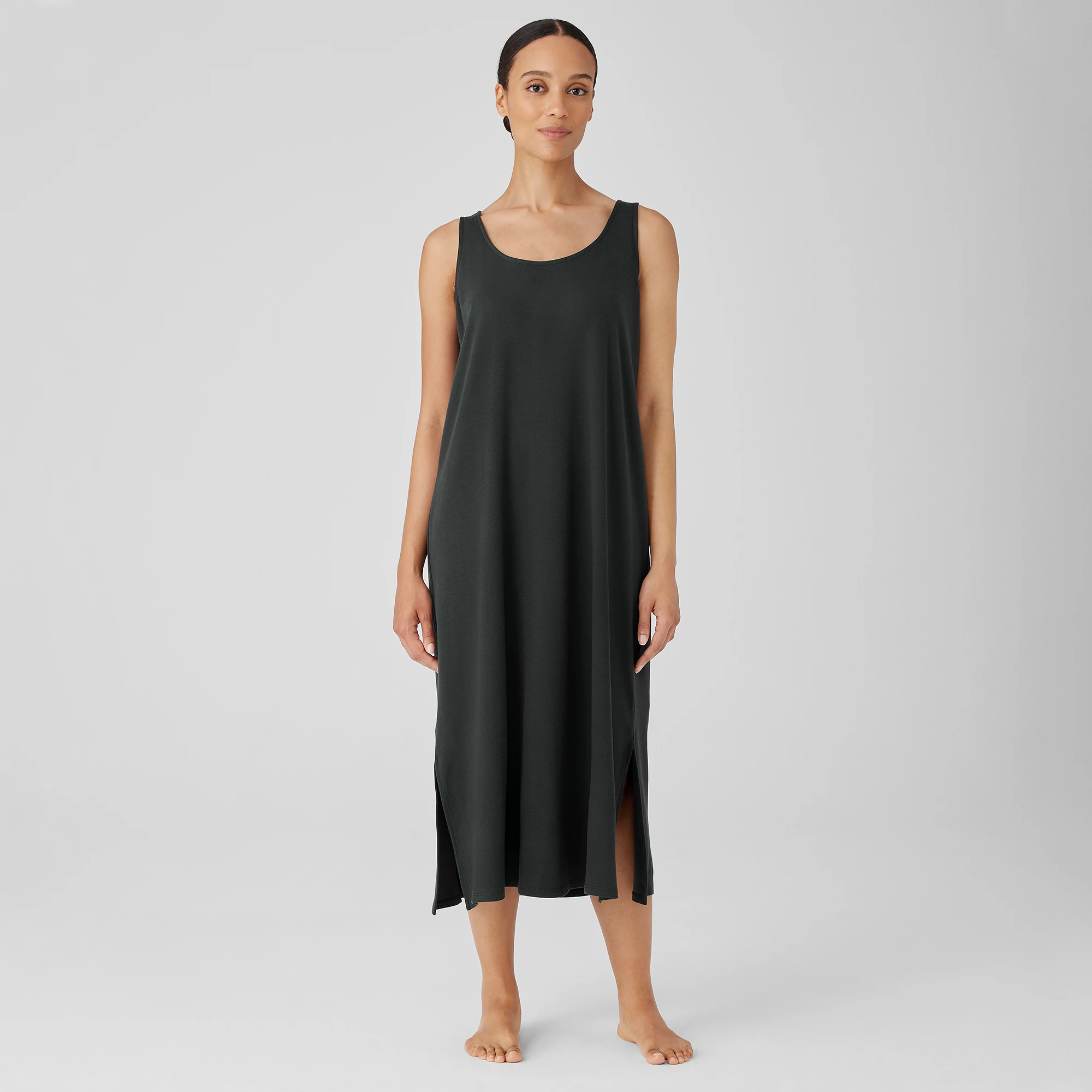 Organic Cotton Interlock Tank Sleep Dress | EILEEN FISHER