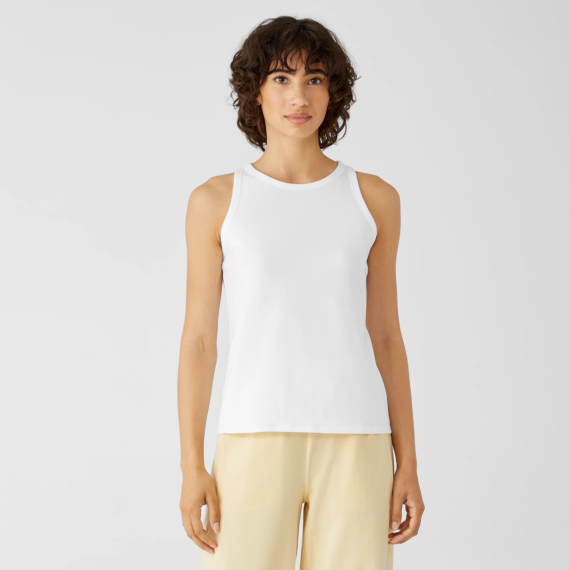 Traceable Cotton Jersey Round Neck Tank | EILEEN FISHER