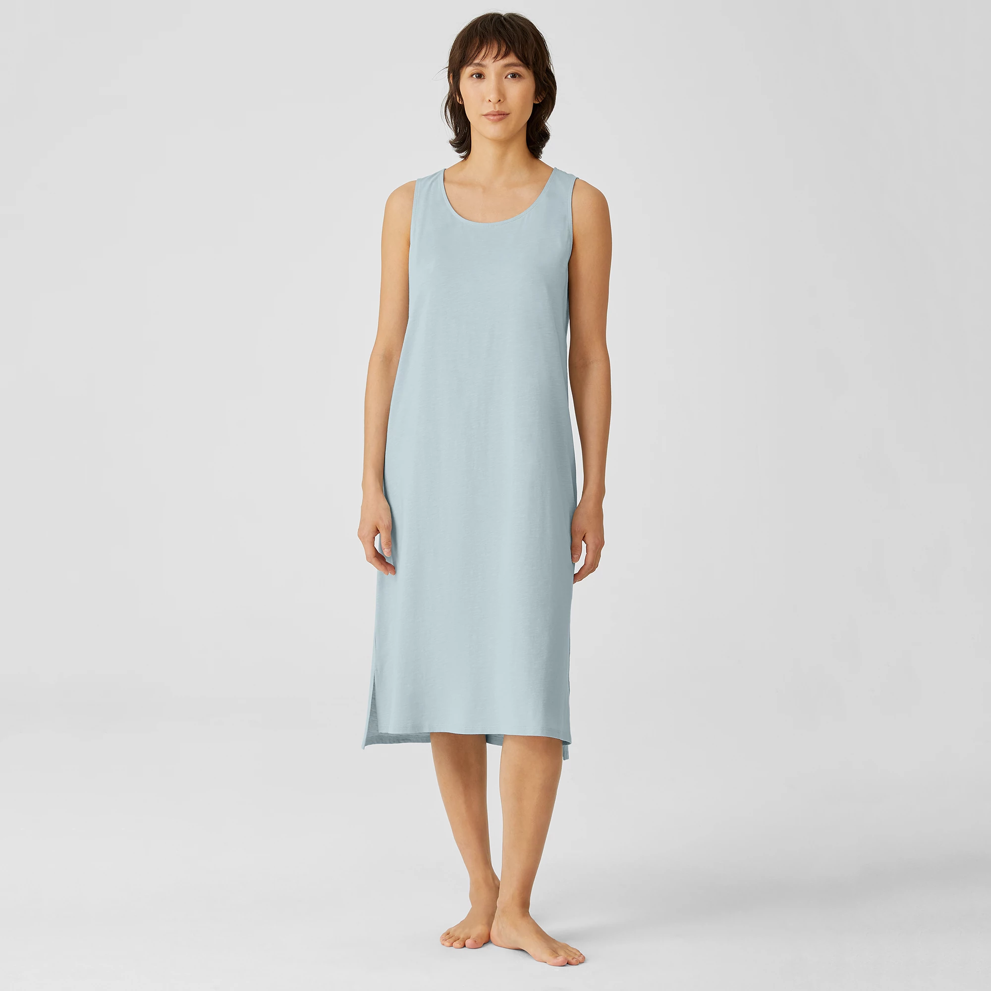 Slubby Organic Cotton Tank Sleep Dress | EILEEN FISHER