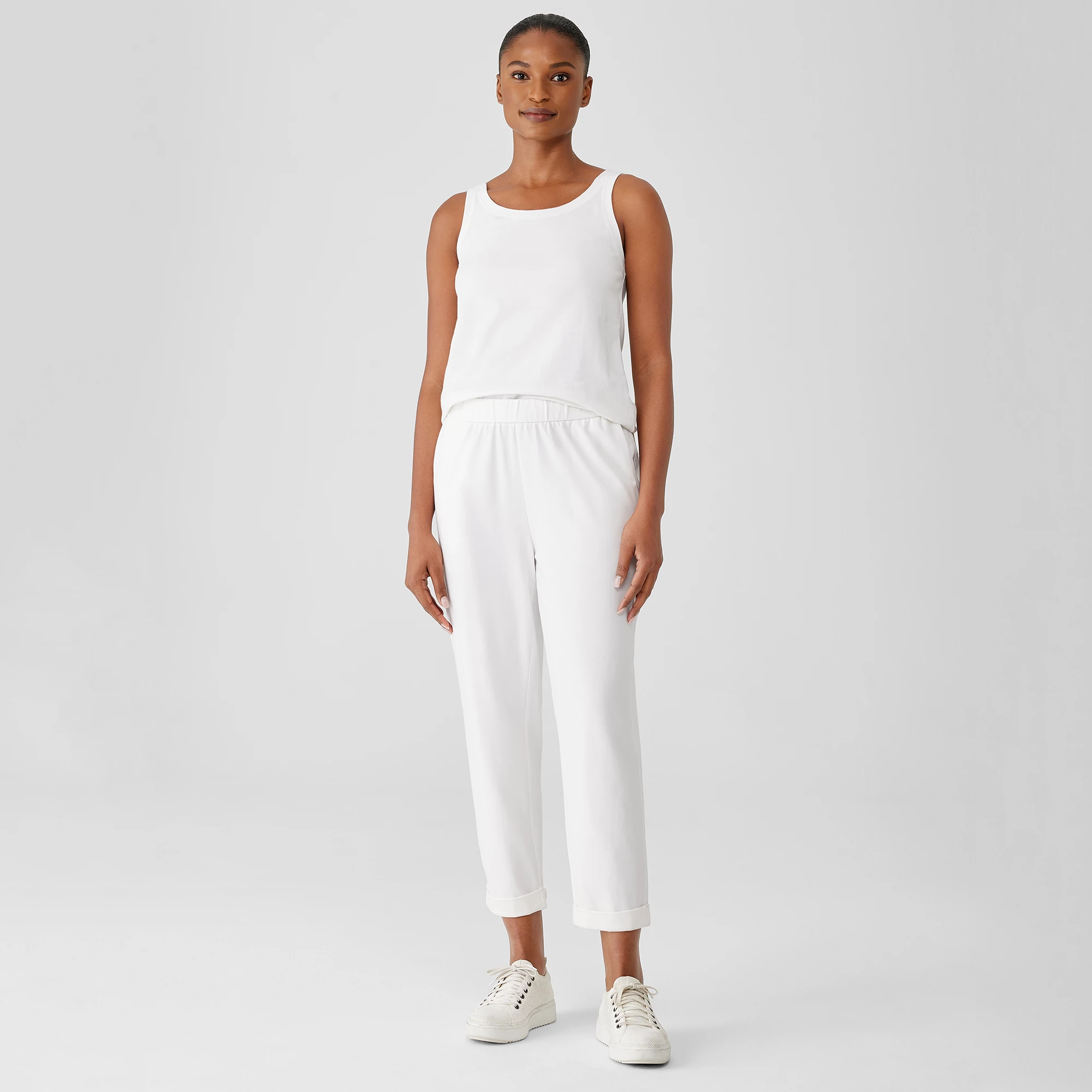 Pima Cotton Stretch Jersey Pant | EILEEN FISHER