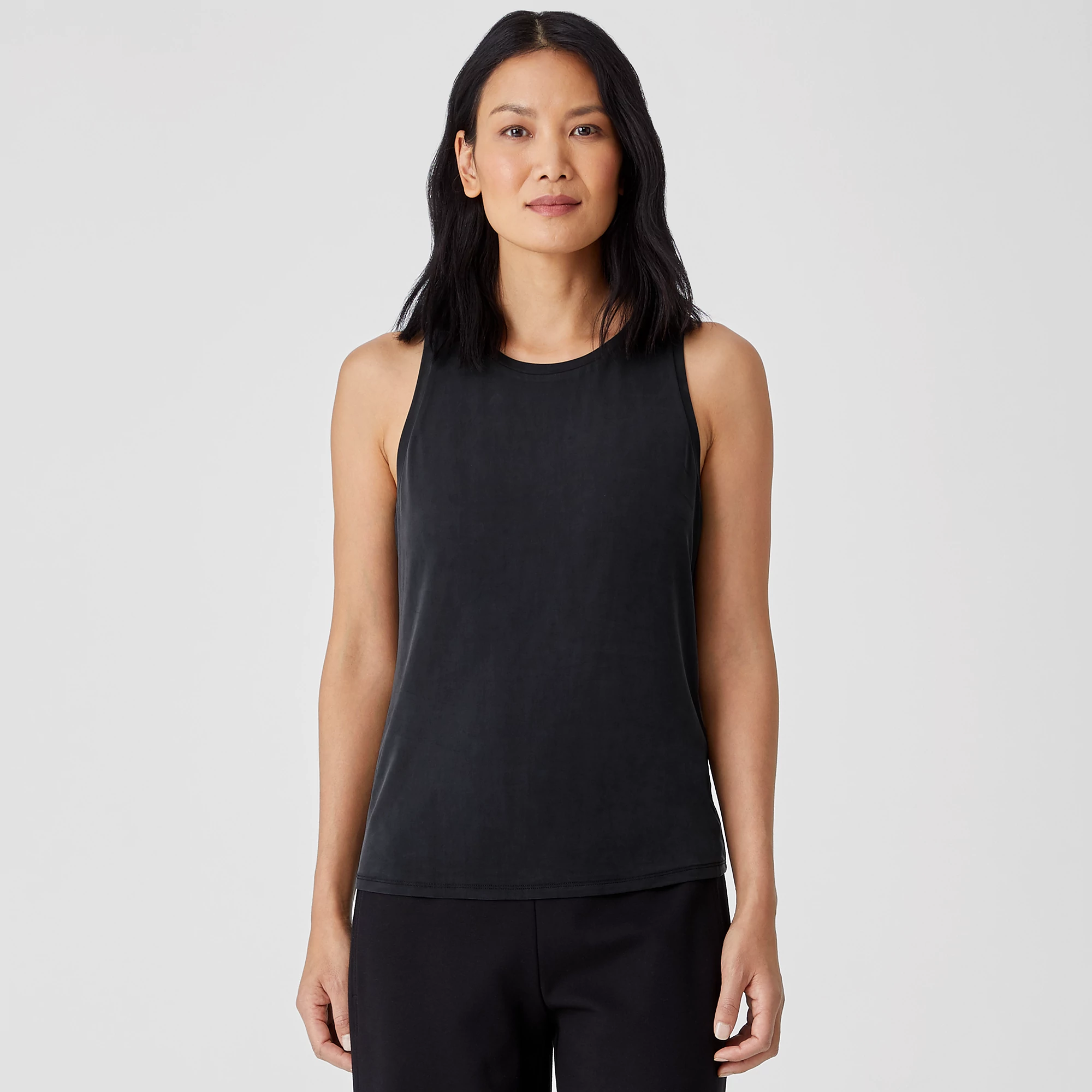 Sueded Cupro Knit Slim Tank | EILEEN FISHER
