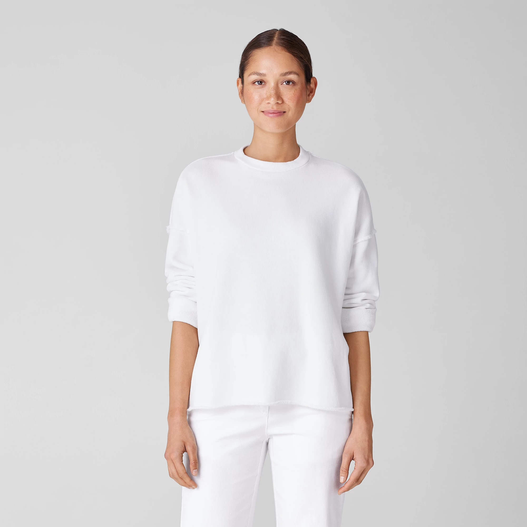 Organic Cotton French Terry Box-Top | EILEEN FISHER