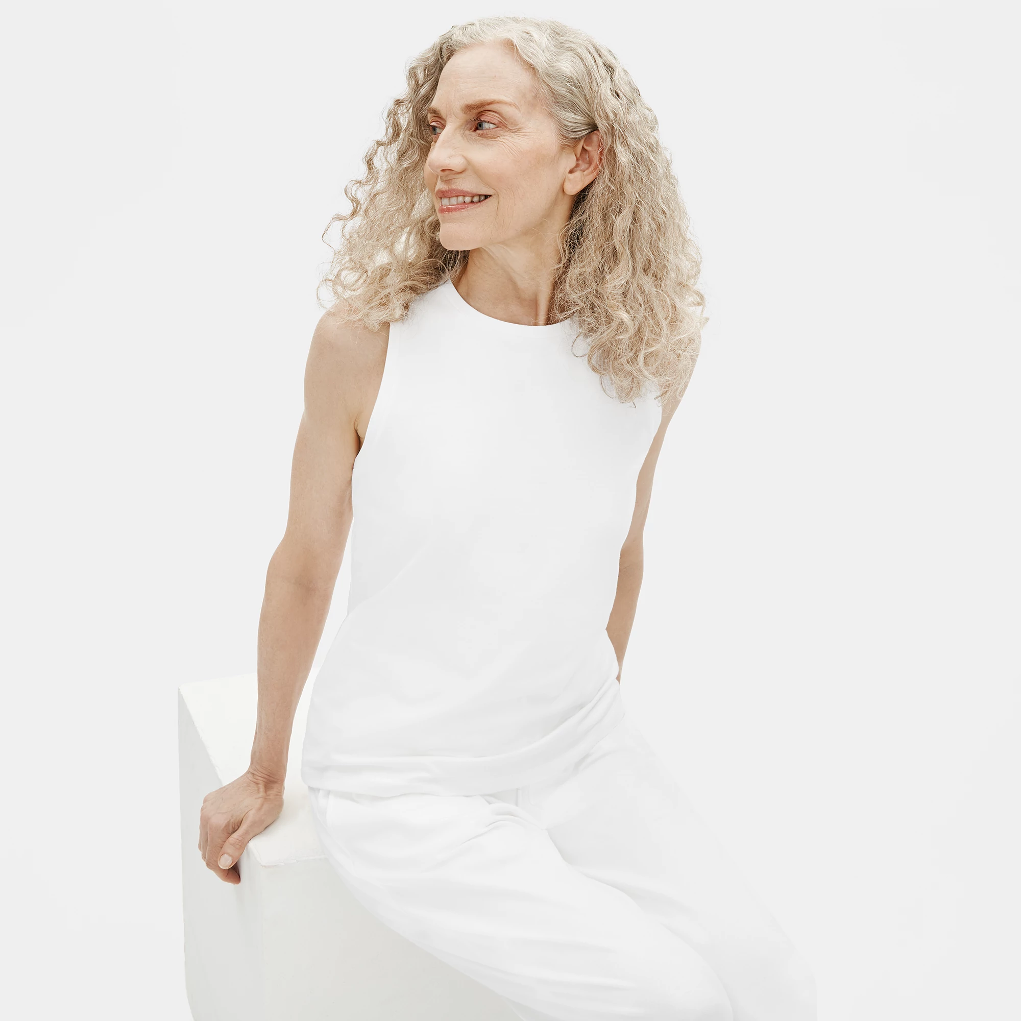Traceable Organic Cotton Jersey Slim Tank | EILEEN FISHER