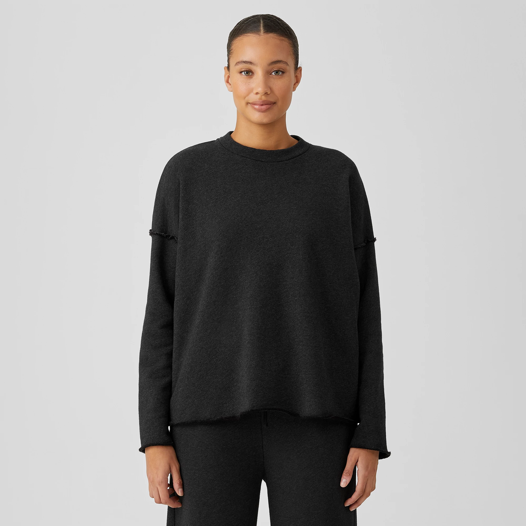 Organic Cotton French Terry Box-Top | EILEEN FISHER