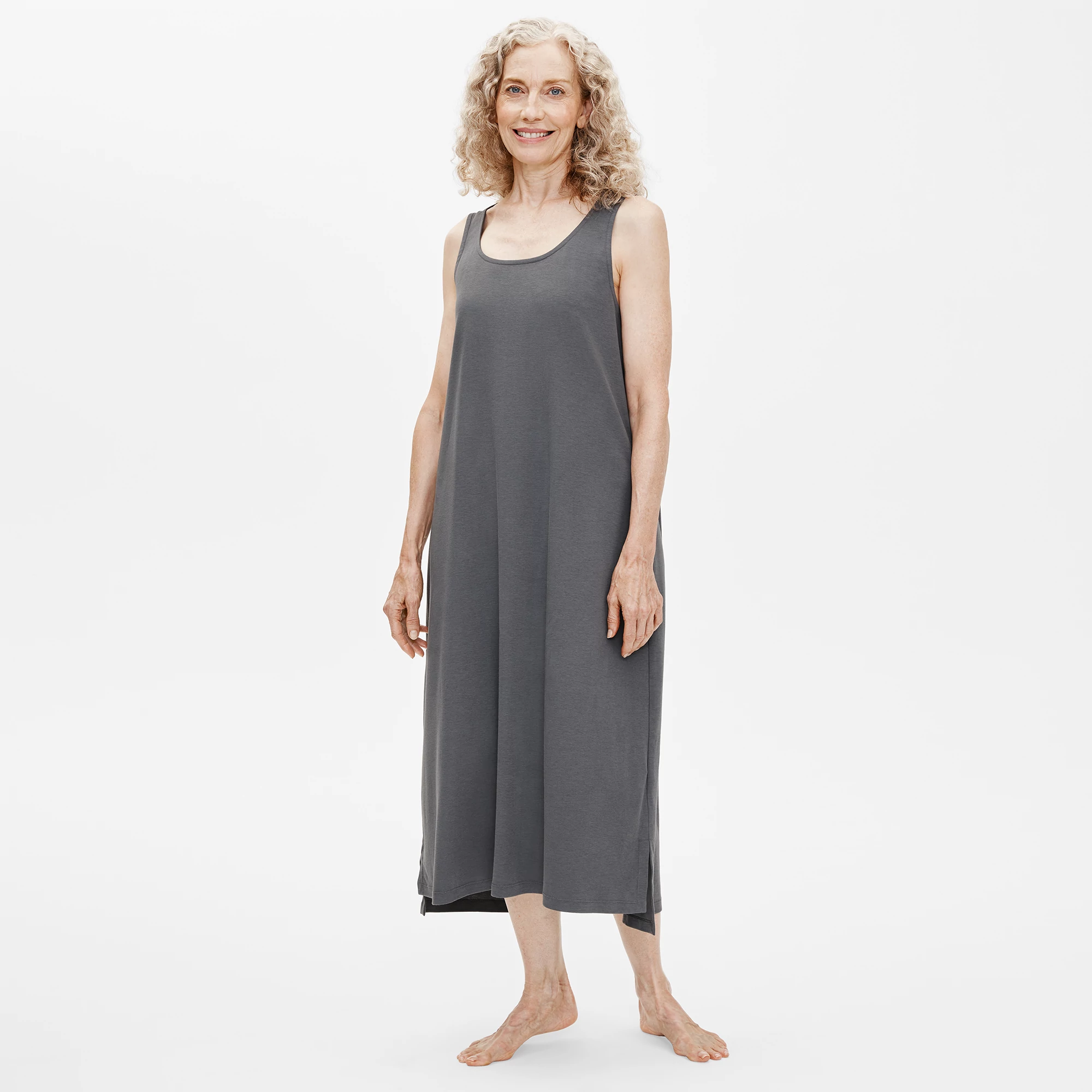 Organic Cotton Interlock Tank Sleep Dress | EILEEN FISHER