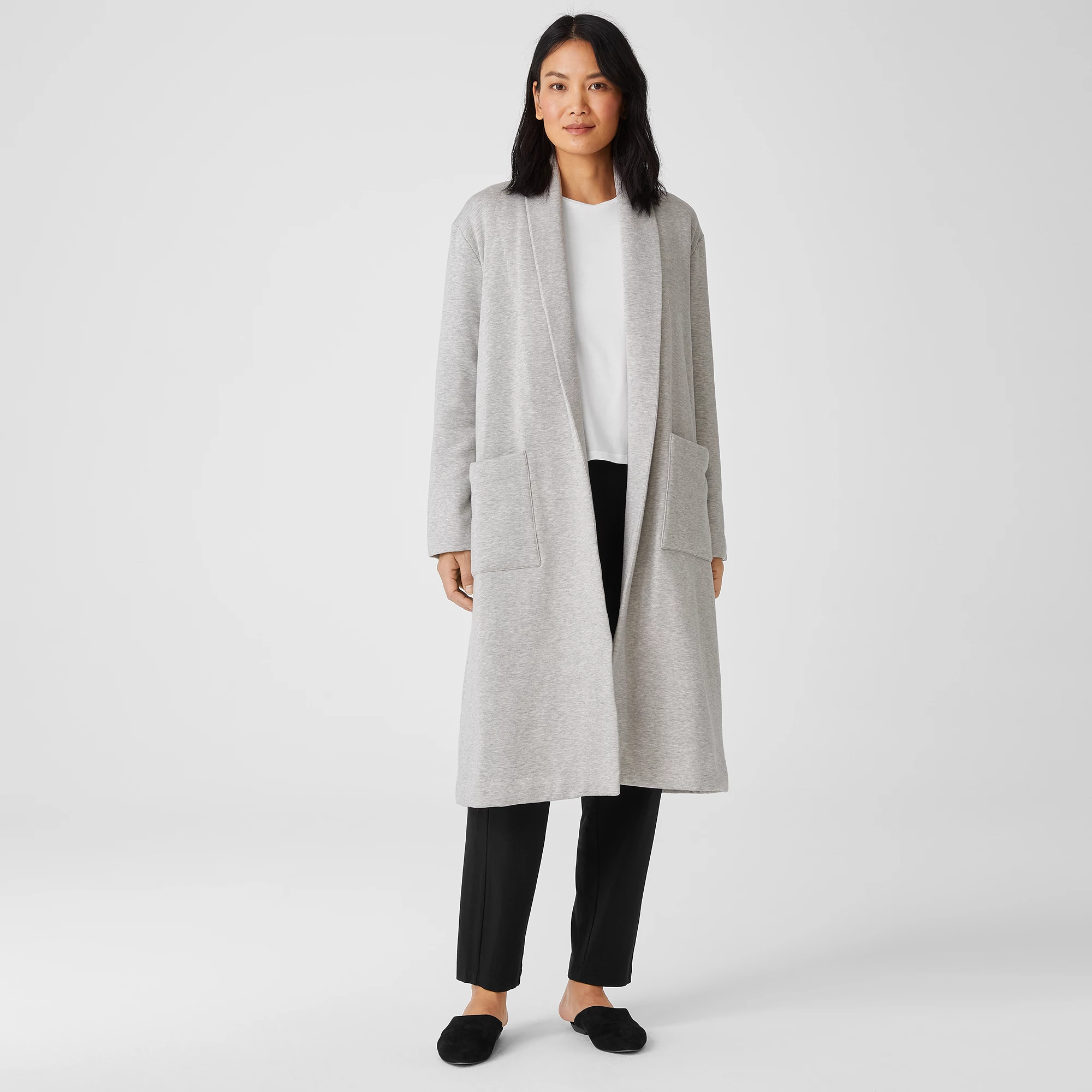 Cozy Brushed Terry Hug Padded Coat | EILEEN FISHER