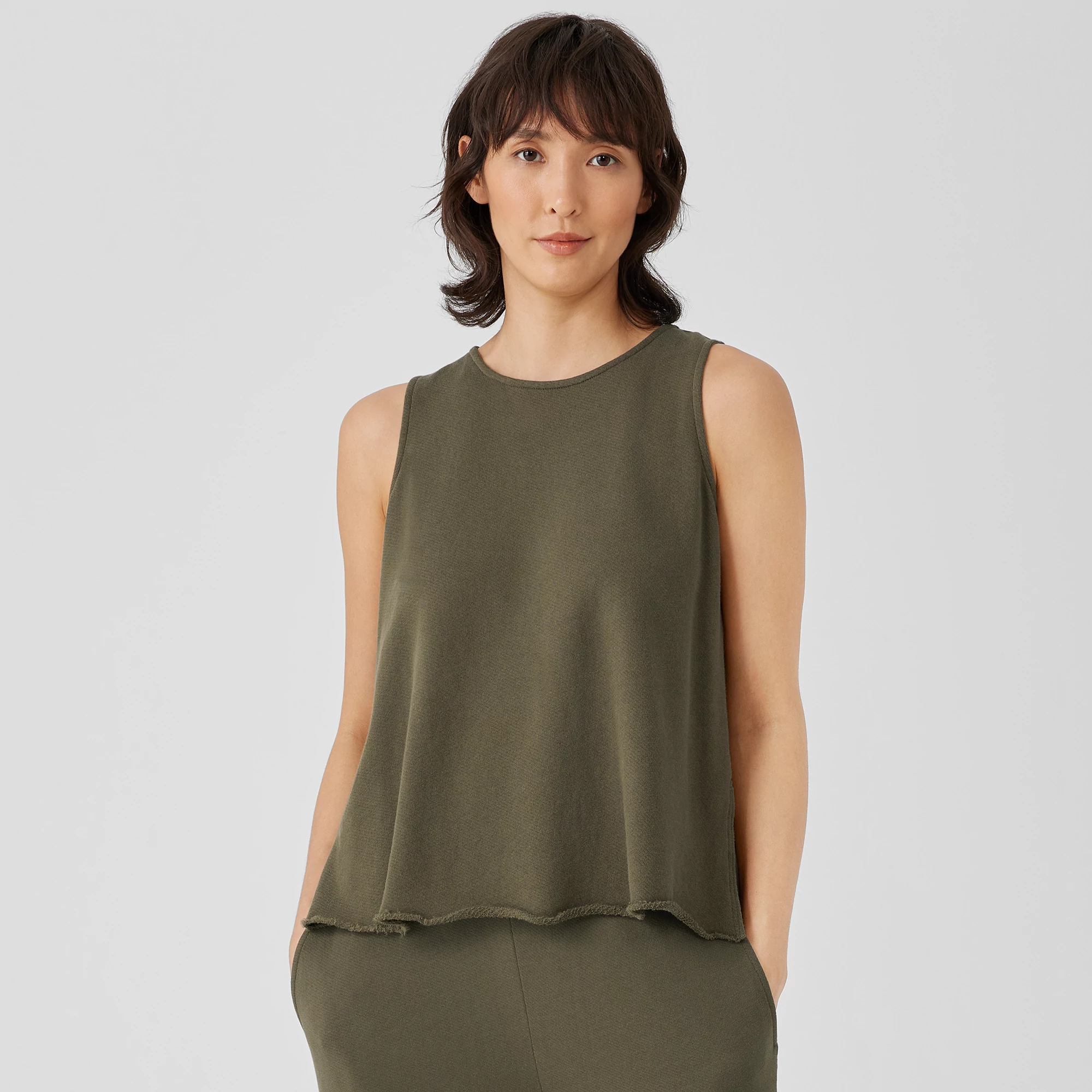 Lightweight Organic Cotton Terry Tank | EILEEN FISHER