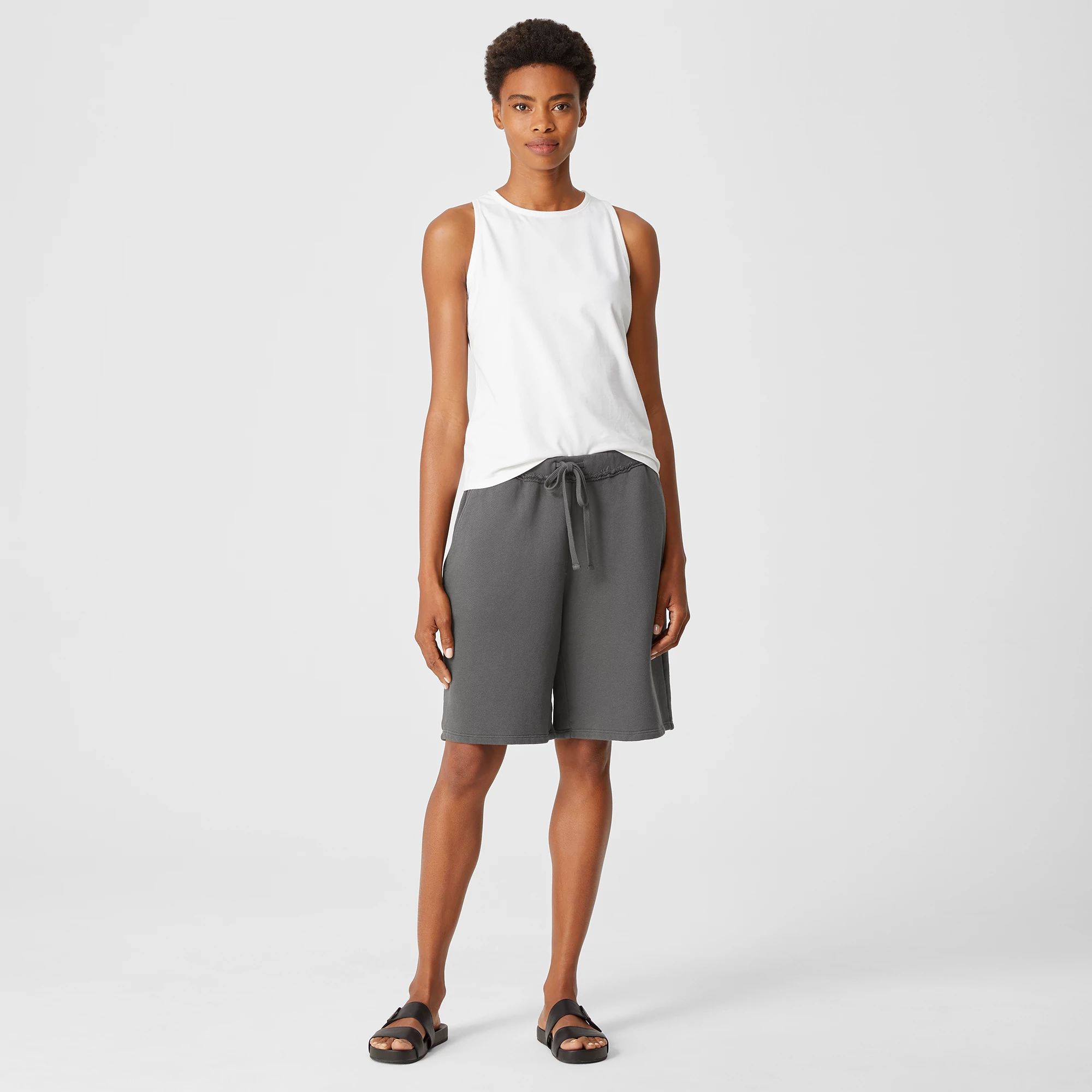 Organic Cotton French Terry Shorts | EILEEN FISHER
