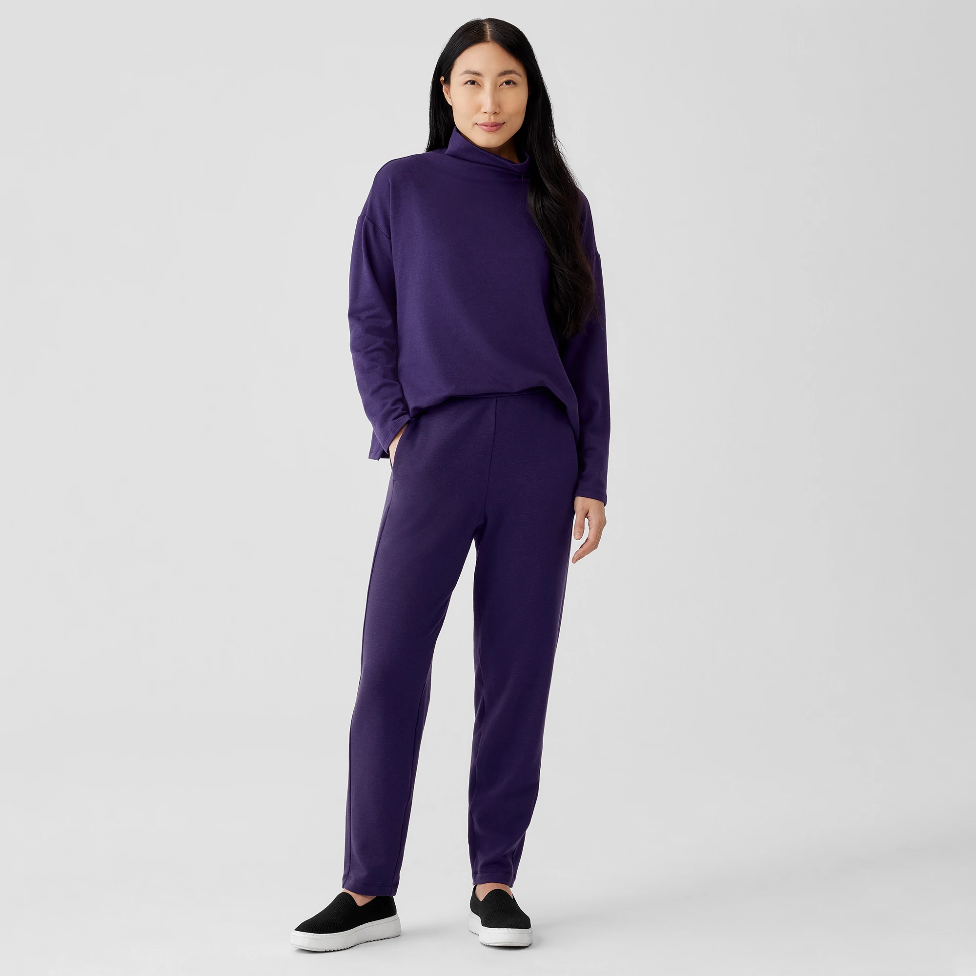Cozy Brushed Terry Hug Slouchy Pant | EILEEN FISHER