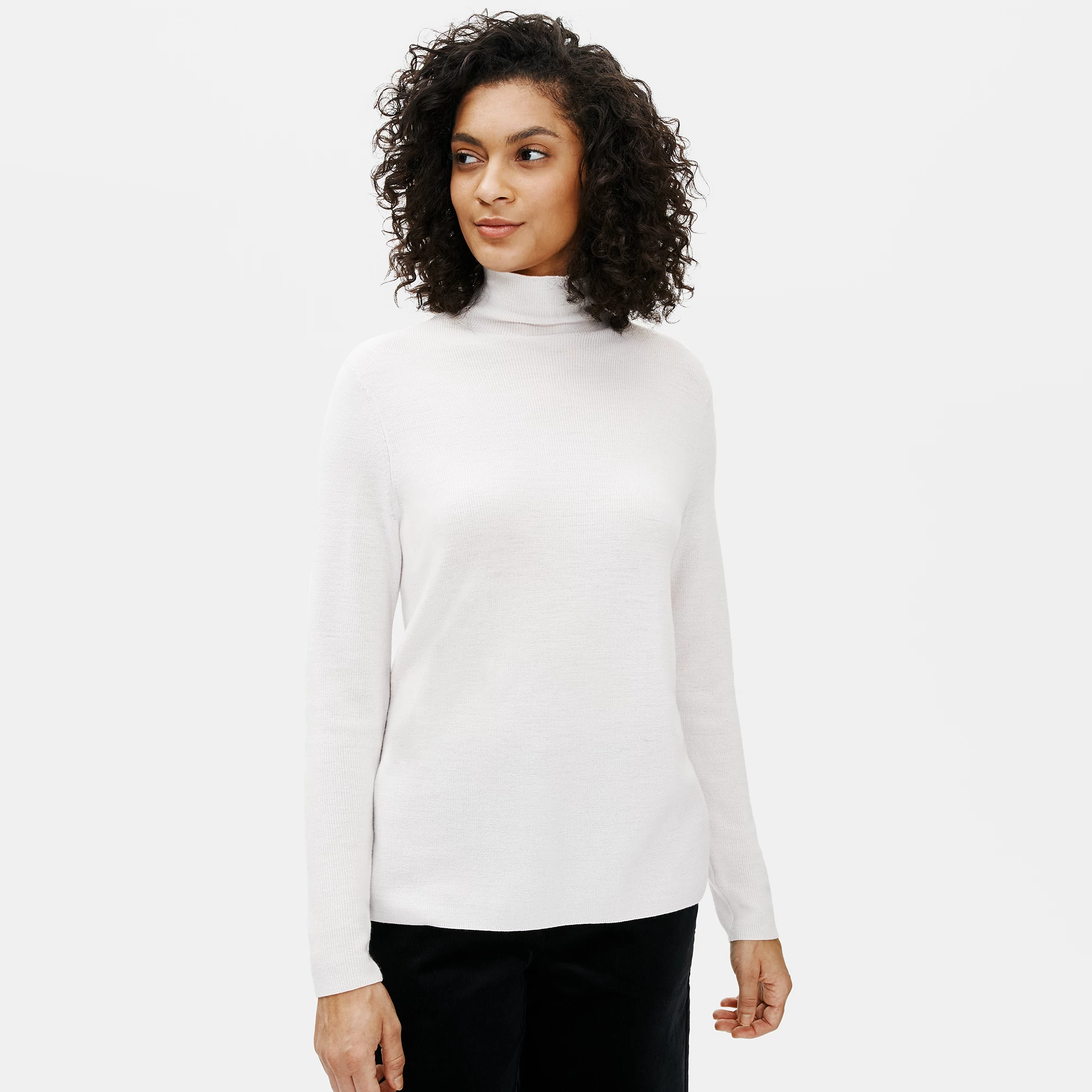 Ultrafine Merino Scrunch Neck Top in Responsible Wool | EILEEN FISHER