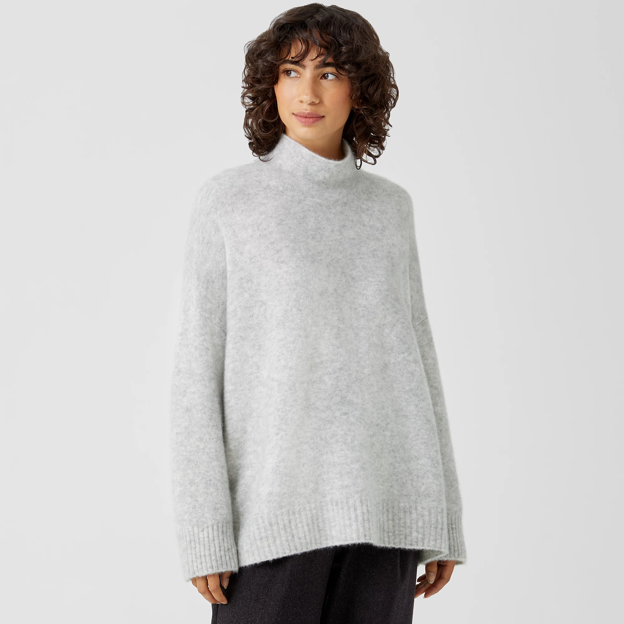 Cashmere Silk Bliss Turtleneck Box-top | Eileen Fisher