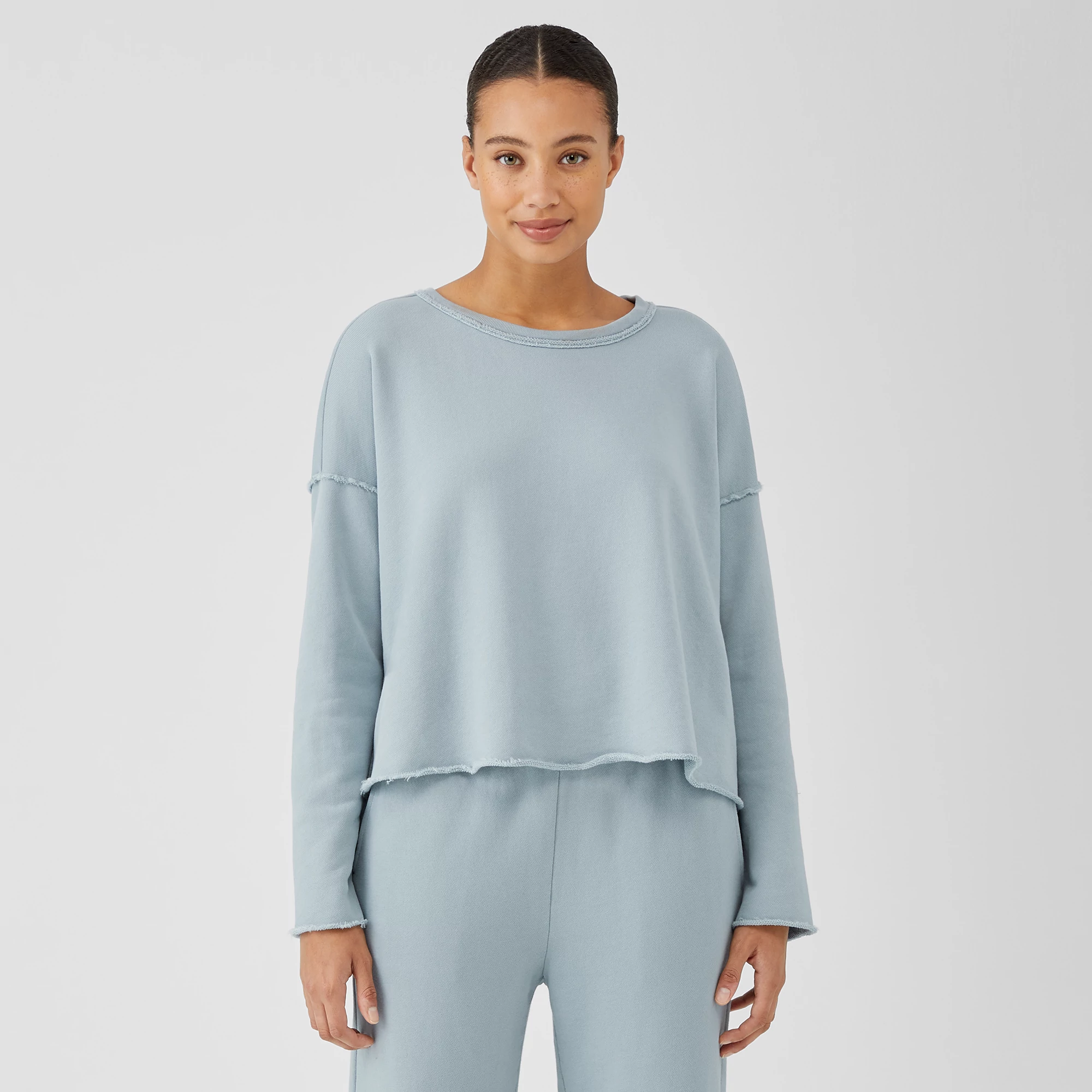 Organic Cotton French Terry Box-Top | EILEEN FISHER